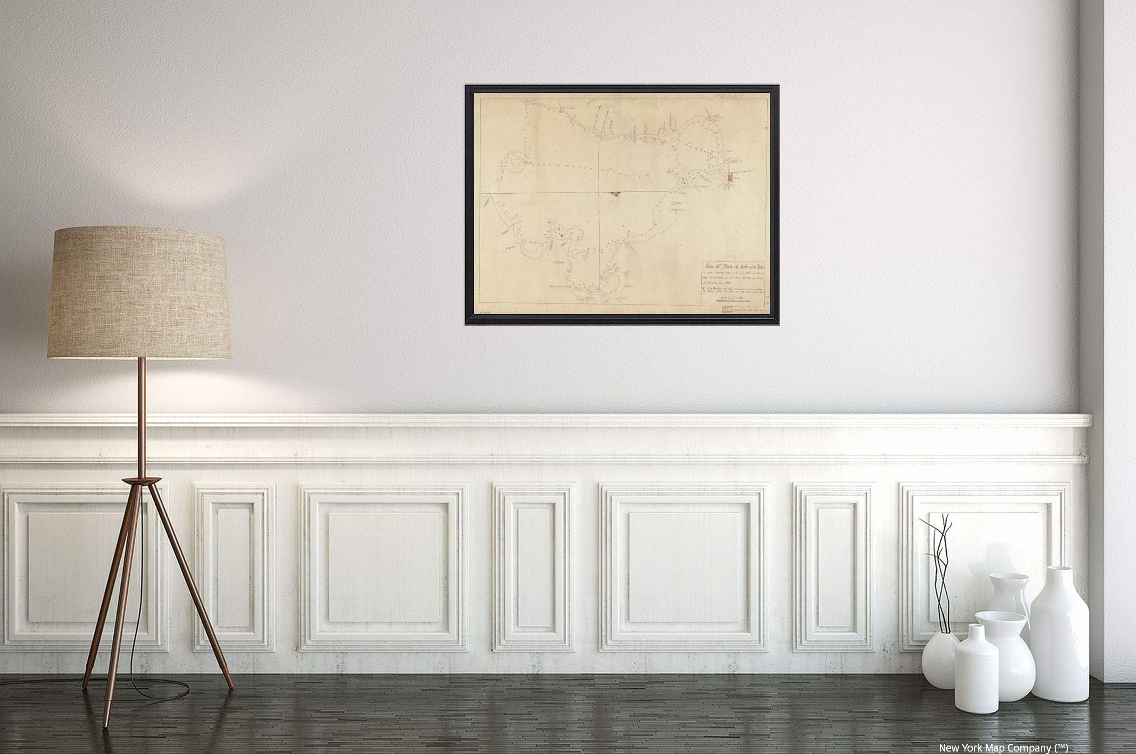 Buy 1766 of Subic Bay, Philippines. Spanish Nautical Chart| 18"x24 ...
