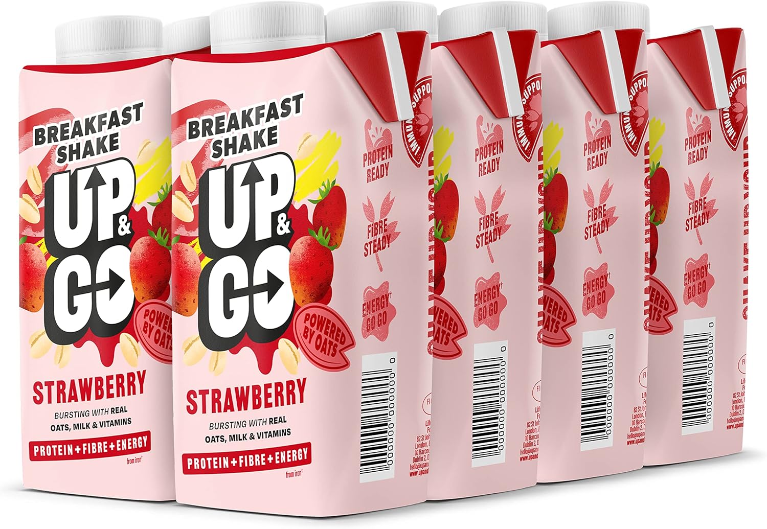UP & GO Breakfast Drink - Strawberry & Banana, High Protein, Calcium ...