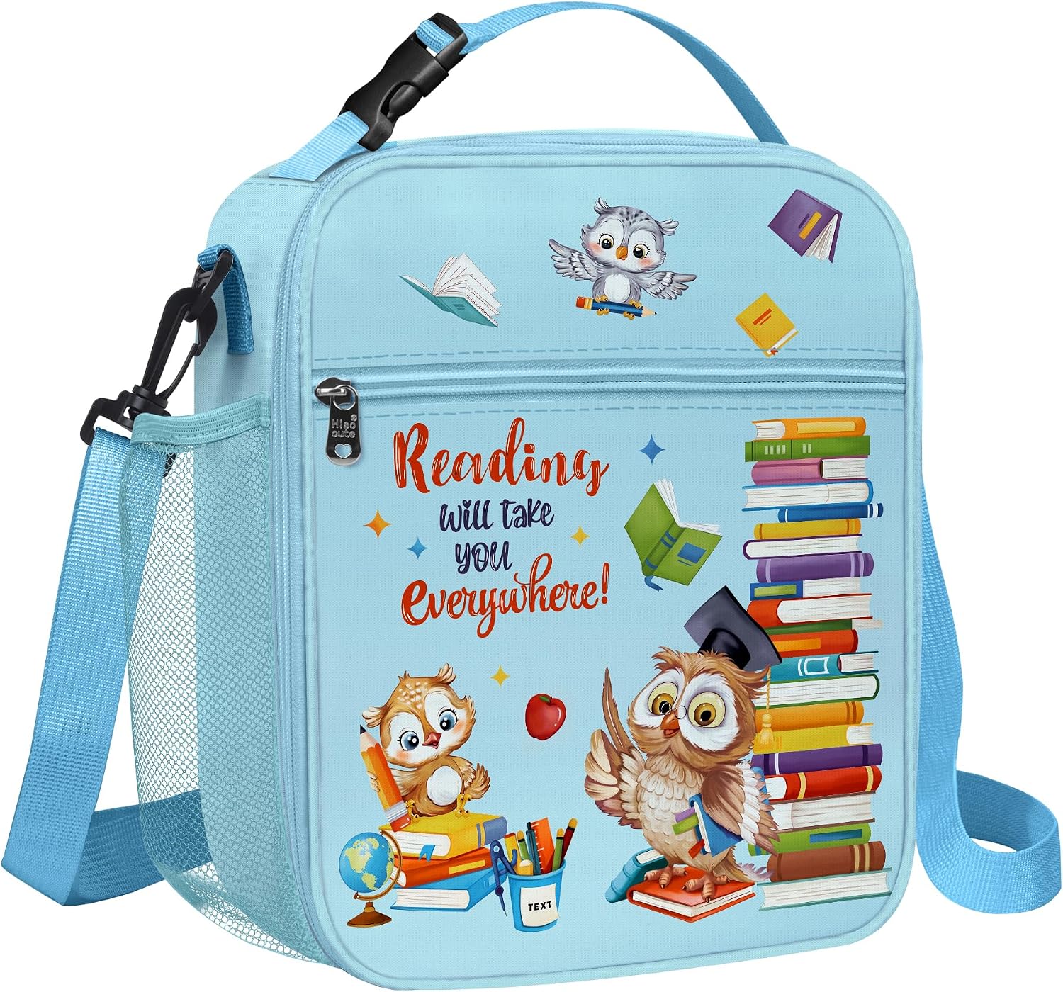 Amazon.com: Clastyle Insulated Owl Book Lunch Box for Kids Blue Boy ...