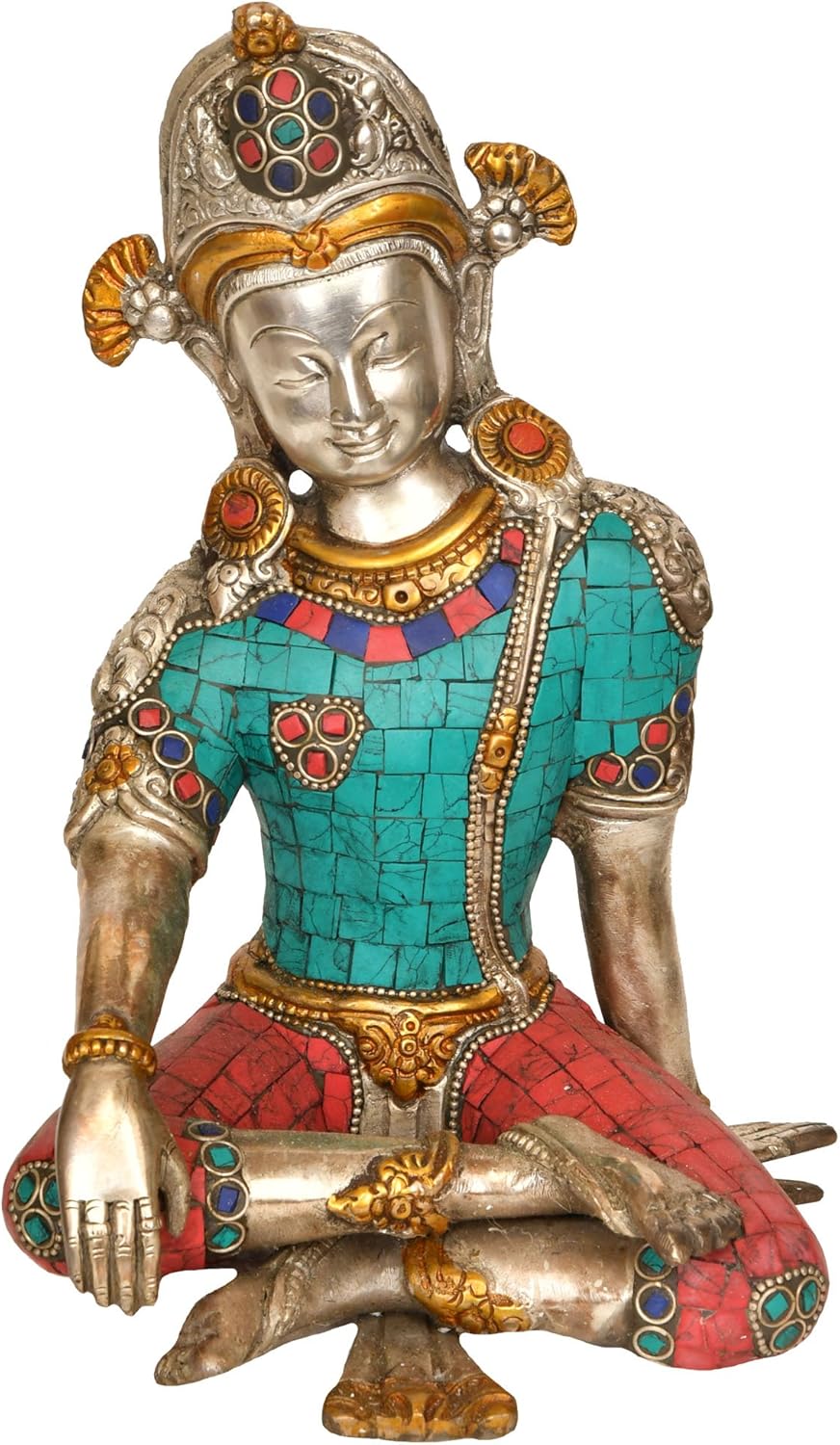 Amazon.com: Indra - Hindu God of Rain - Brass Statue with Inlay : Home ...