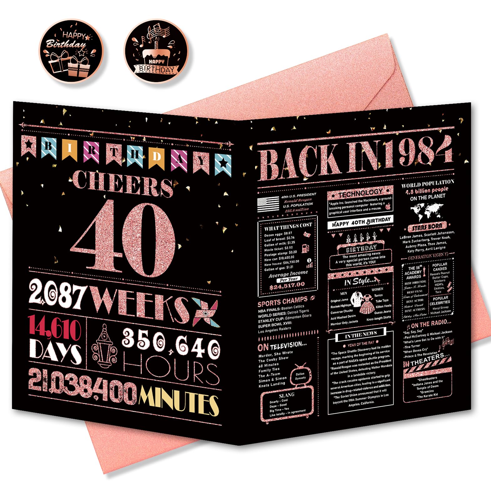 Snapklik.com : 40th Birthday Card, 40th Birthday Gifts Women, 40th ...