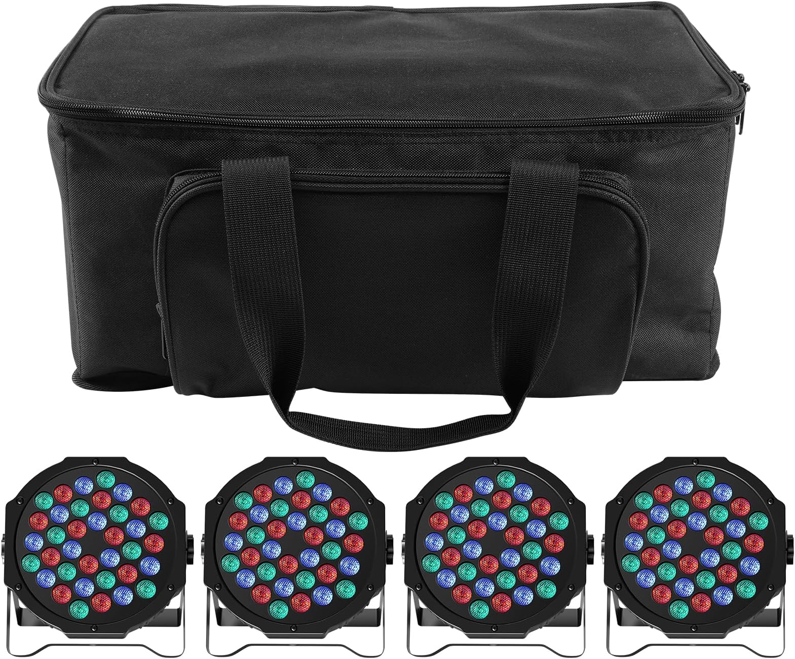 U`King 4 Pack LED Par Light with Bag, RGB 36 LED Stage Lights Console ...