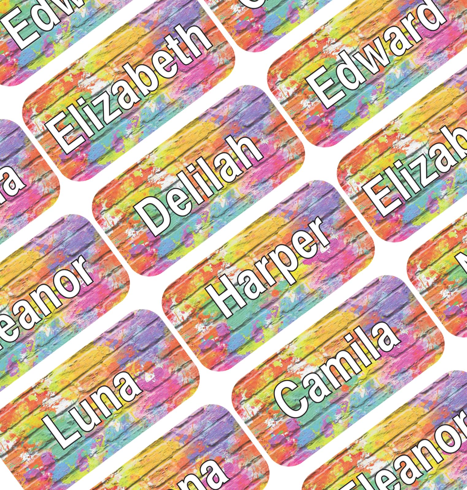 Amazon.com : Personalized Waterproof Name Labels Press and Stick Custom ...