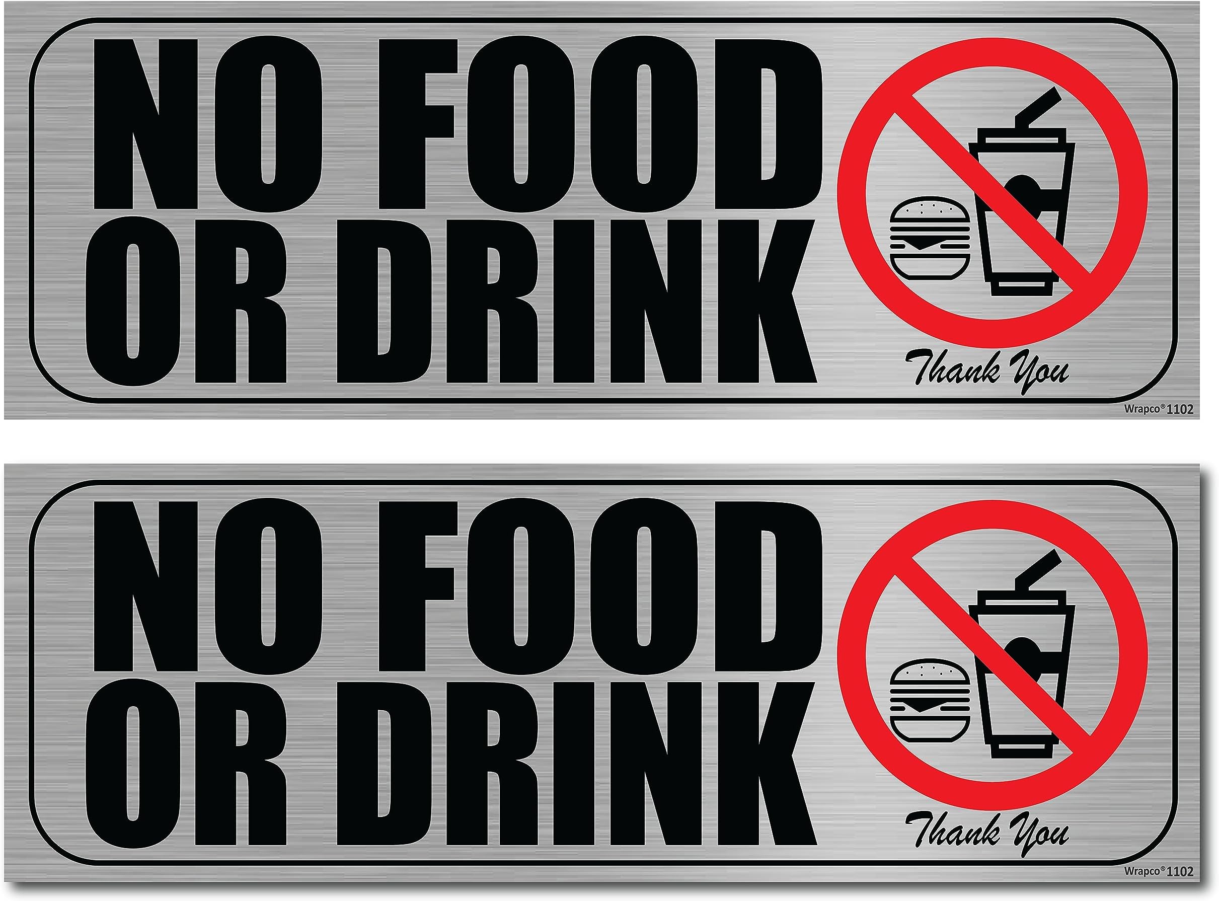 Amazon.com: Rogue River Tactical 2 Pack No Food Or Drink Allowed ...