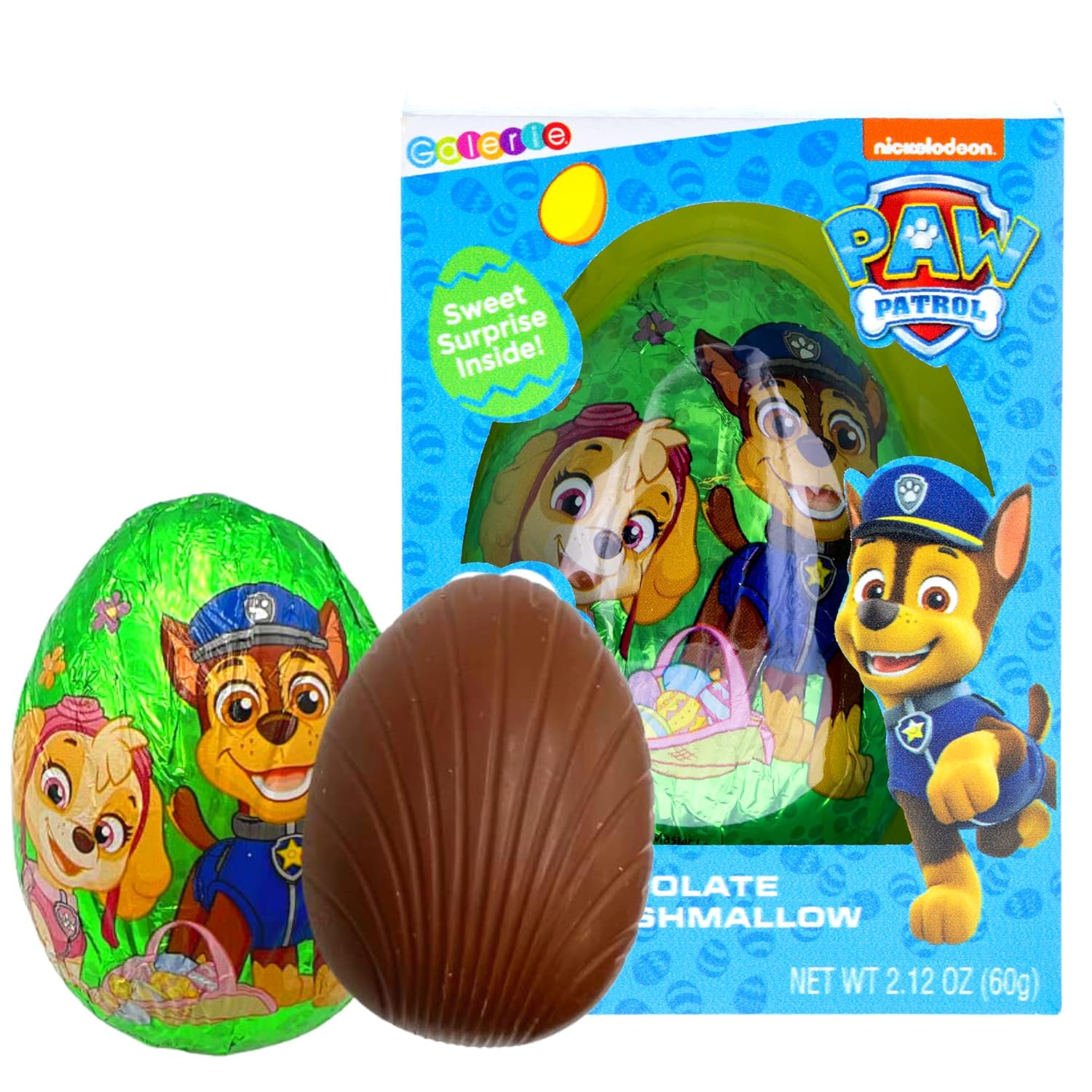 Amazon.com : Paw Patrol Milk Chocolate Egg with Marshmallow Filling ...