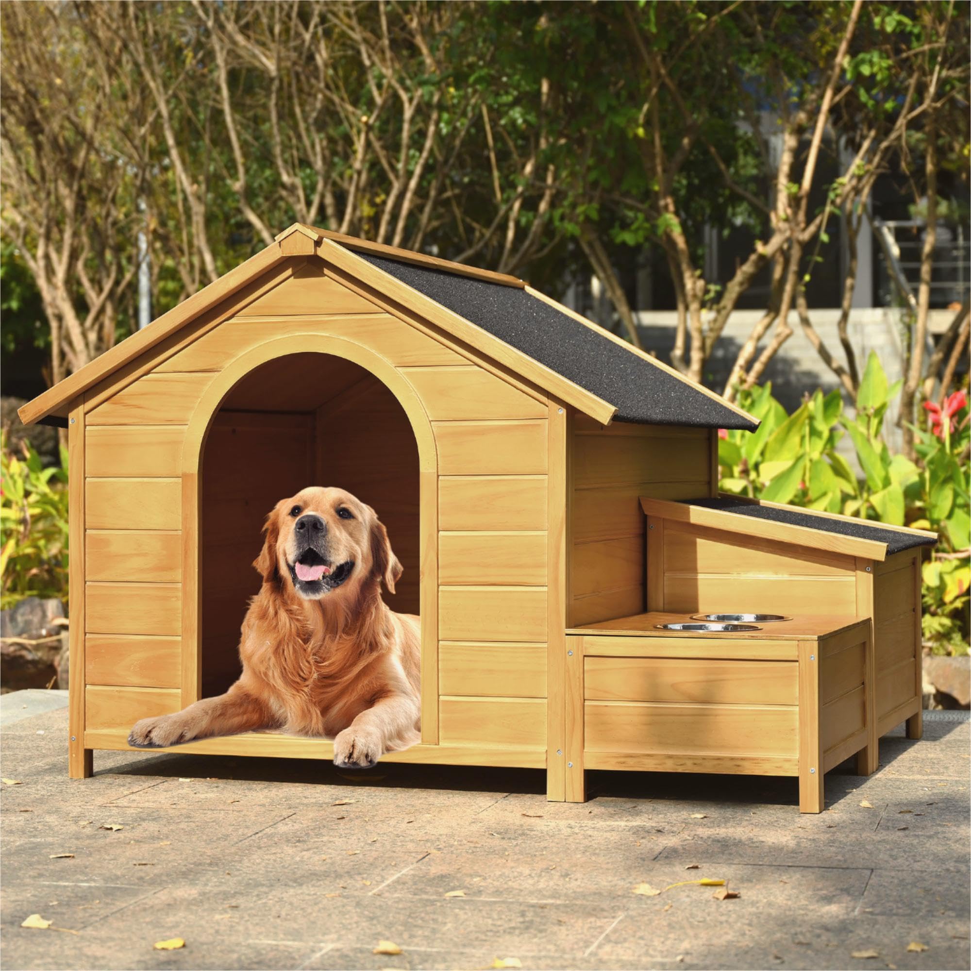 Extra Large Wood Dog Houses Medium Grey Wooden Dog Kennel | Dog Cages
