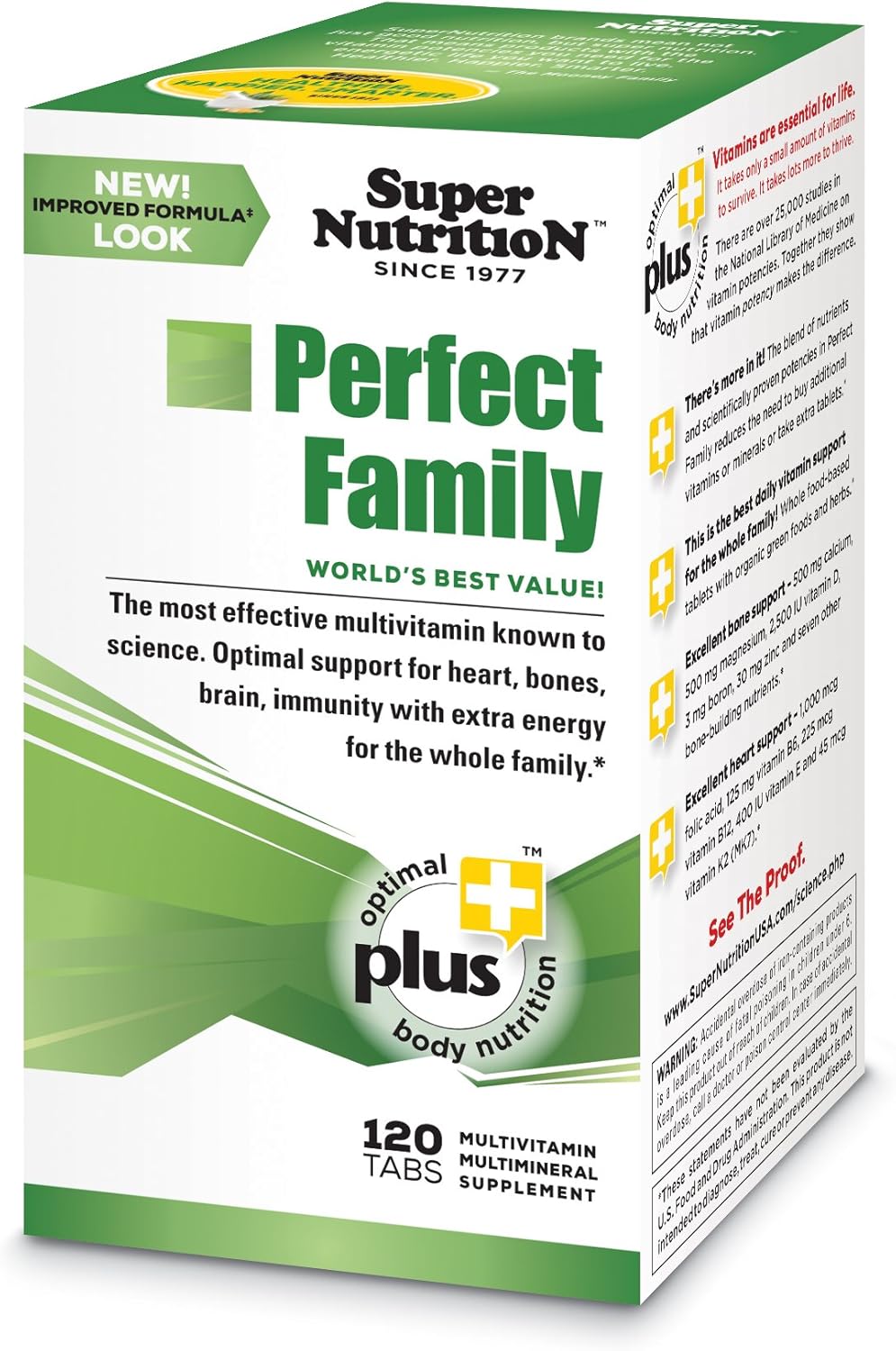 Amazon.com: SuperNutrition Perfect Family Multivitamins, 120 Count ...