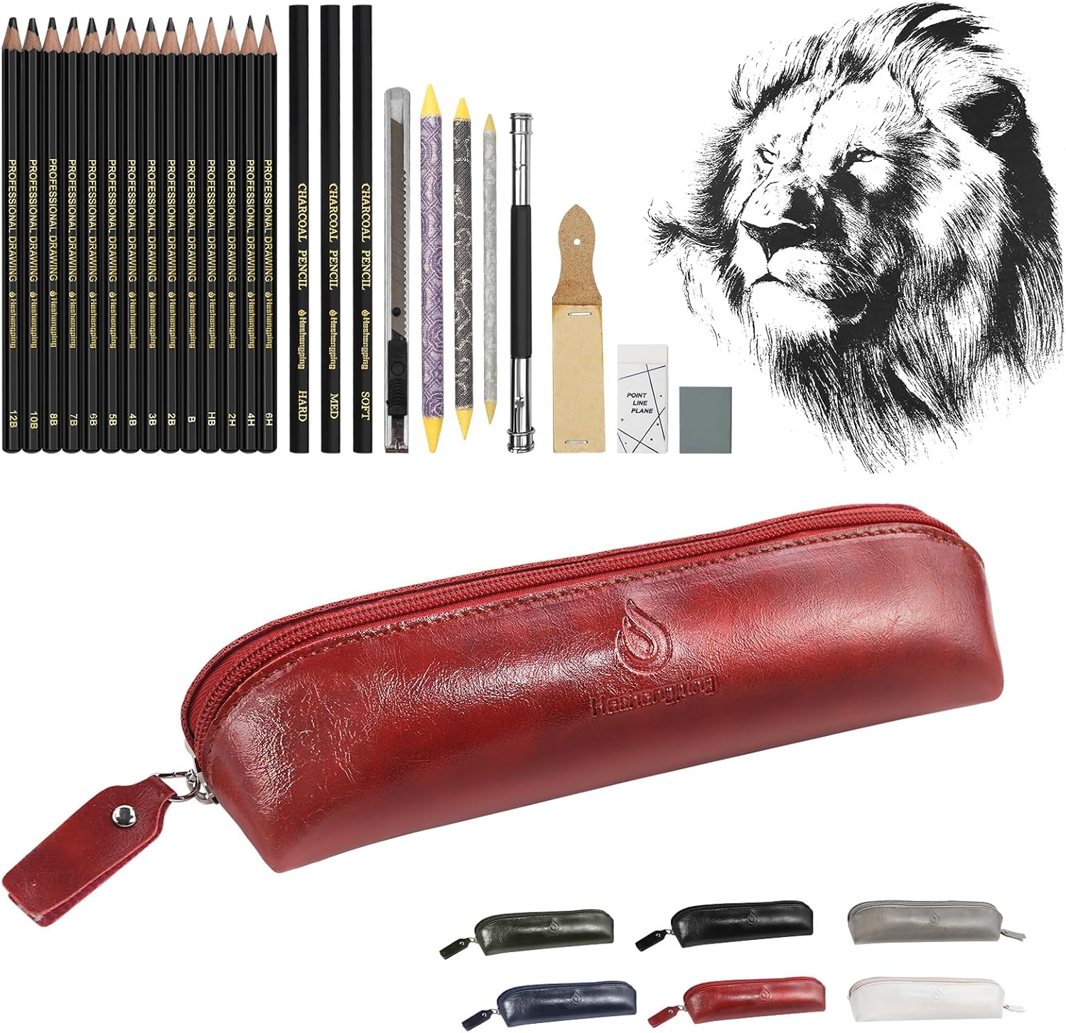 Amazon.com : Heshengping, Sketching and Drawing Pencils Set-26pcs,Art ...