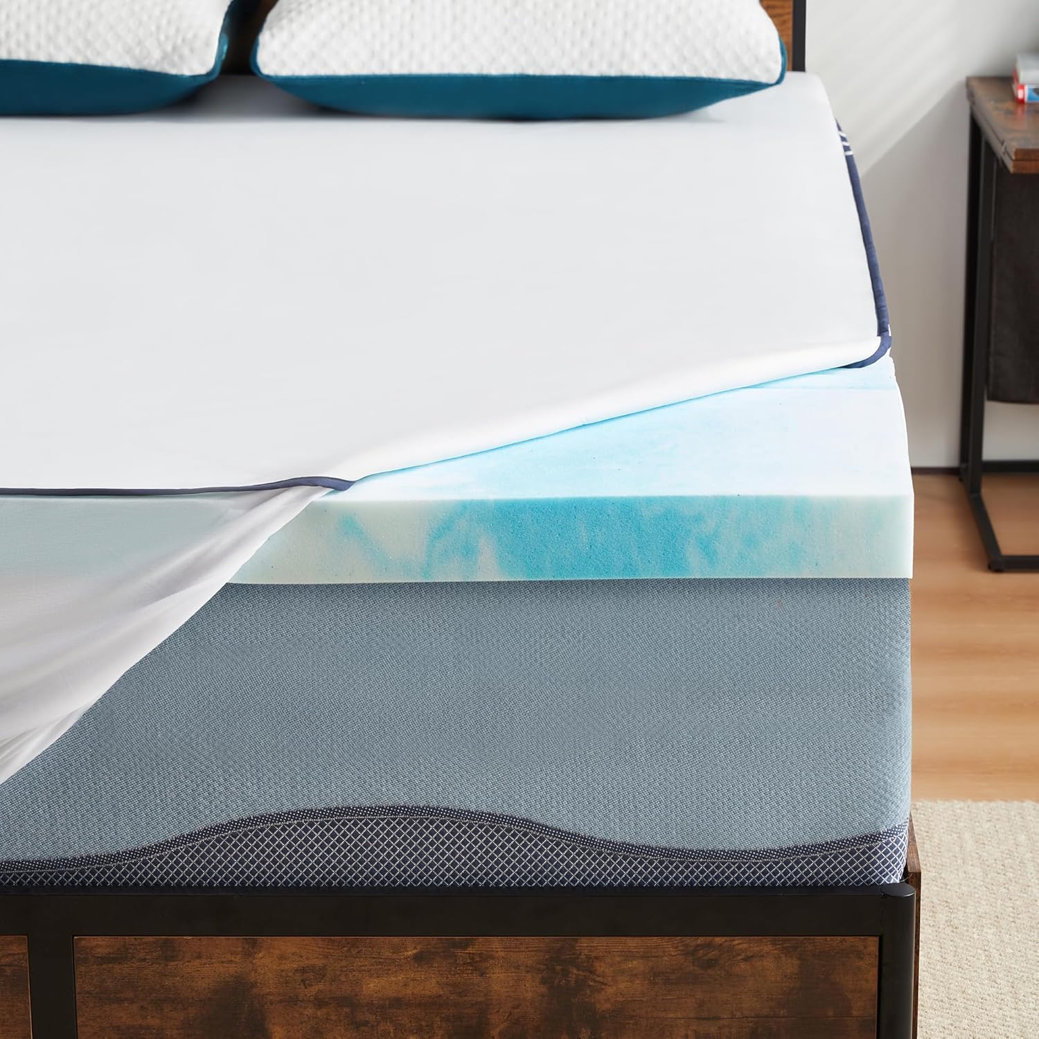 Amazon.com: LINSY LIVING Cooling Mattress Topper Twin, 3 Inch Gel ...