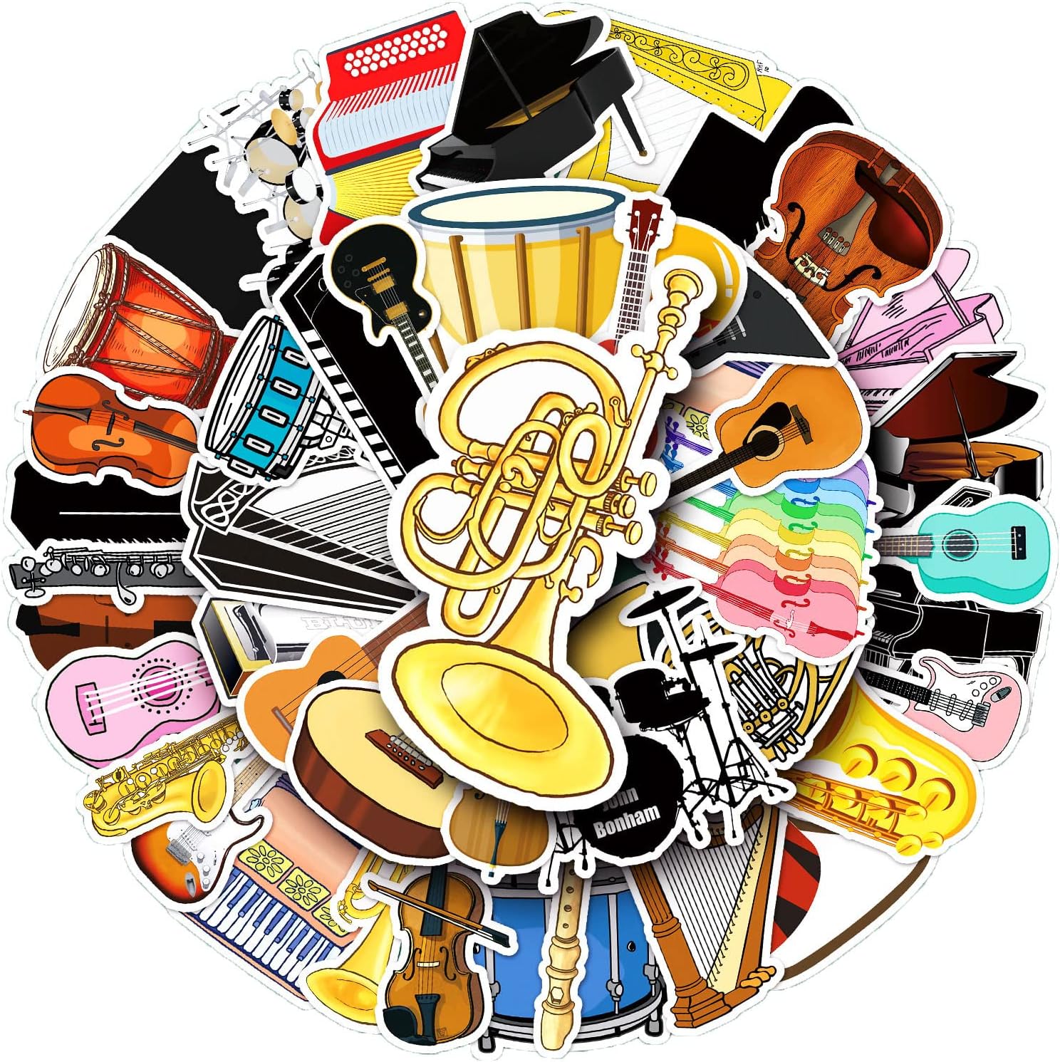 Amazon.com: 50Pcs Classical Music Stickers for Kids Teens Boys Girls ...