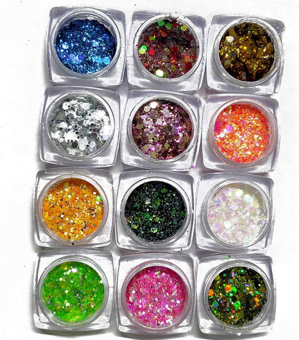 SS Art Land Rainbow Heart Glitter Sequins Set for Epoxy Resin, Arts ...