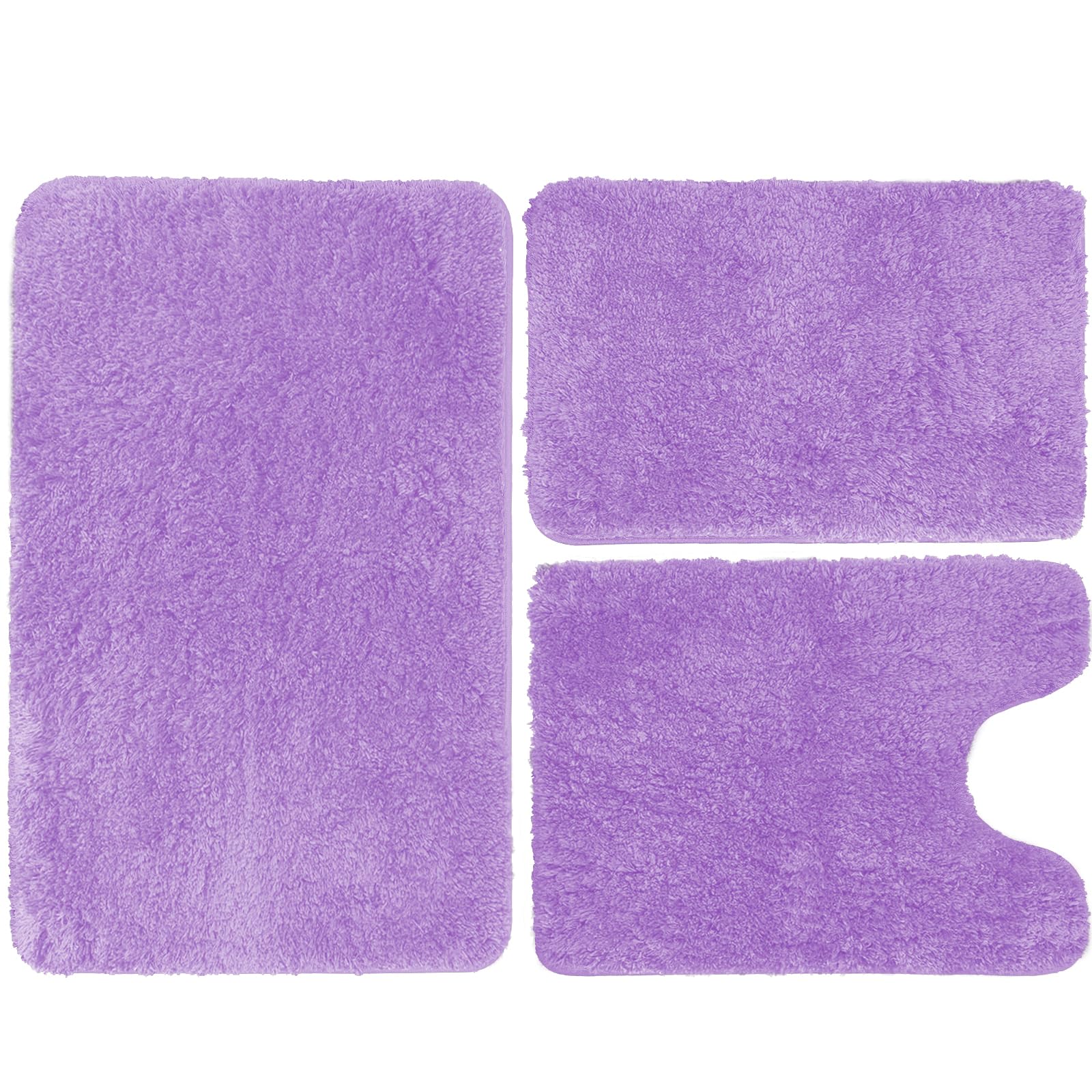 Amazon.com: RUN HELIX Purple Bathroom Rug Set 3 Piece Non-Slip ...