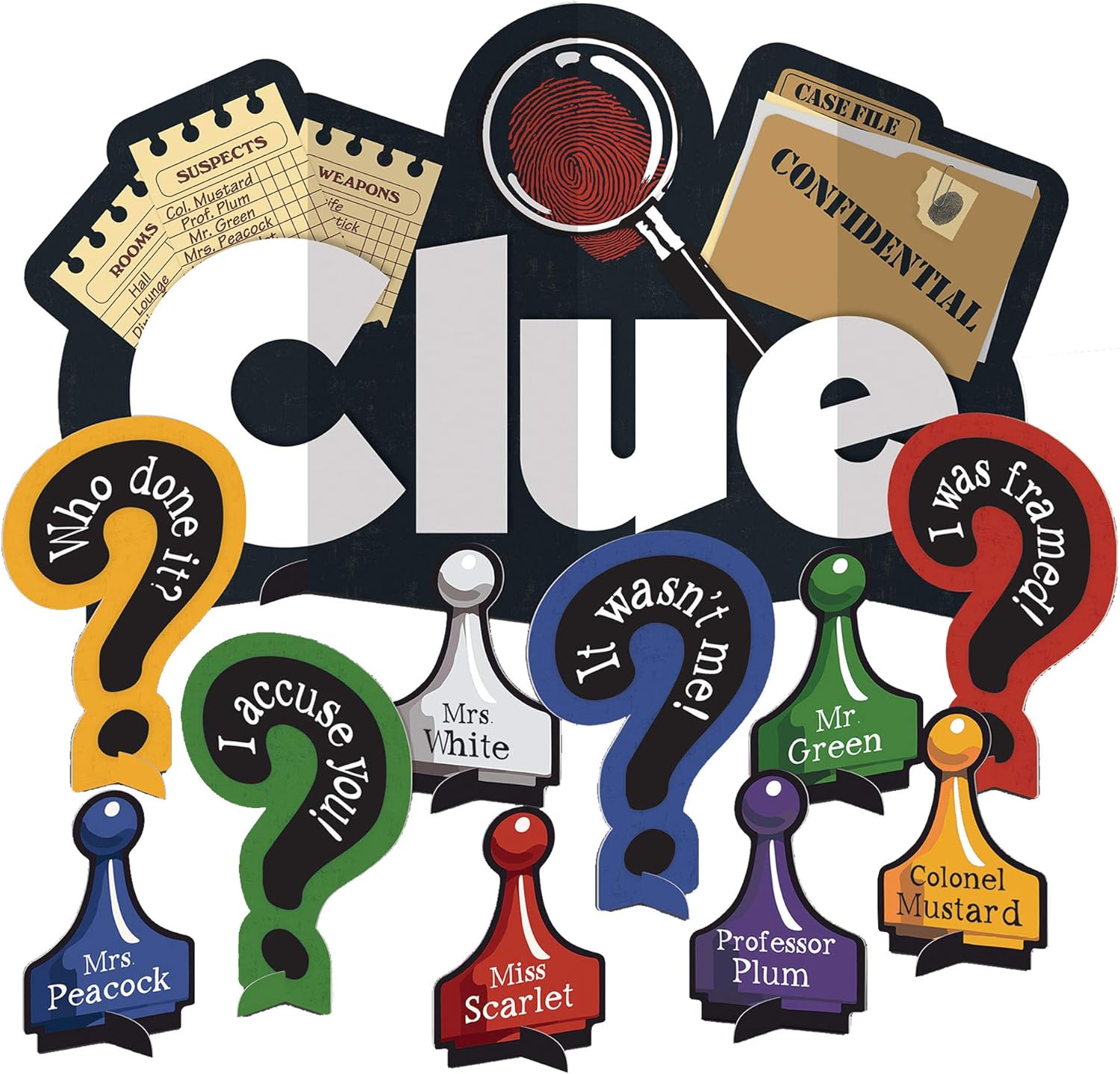 Amazon.com: Clue Deluxe Table Decorating Kit (11pc) : Toys & Games