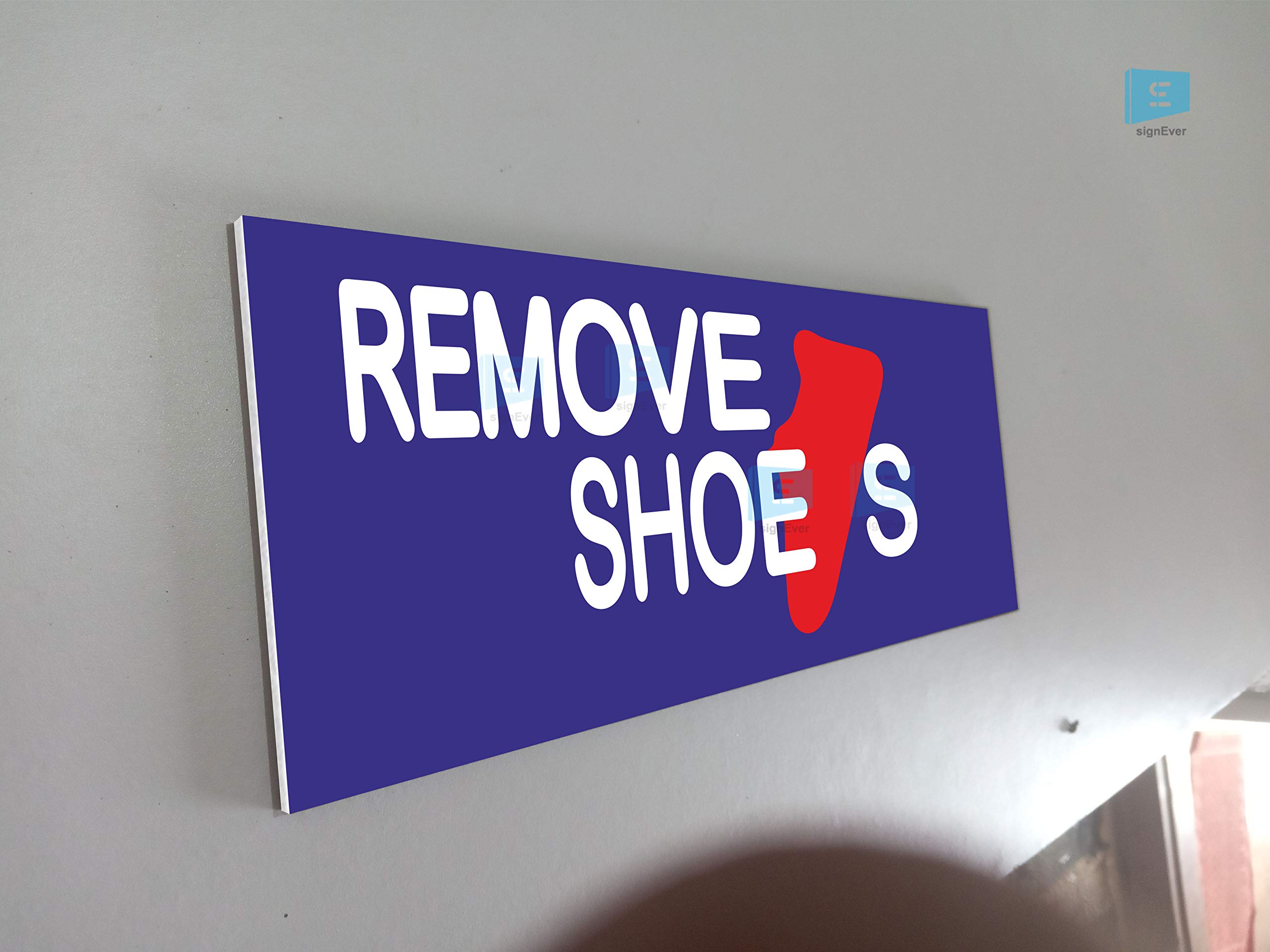 Buy SIGN EVER Please Remove Your Shoes Sign Board For Office Bank ...