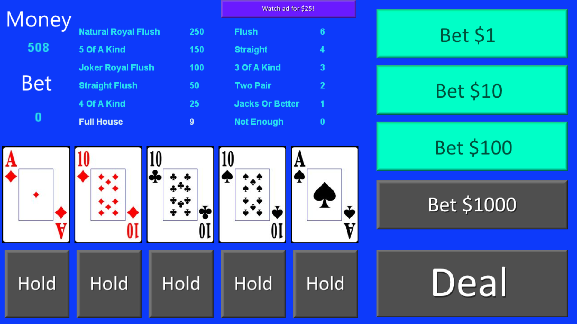 Video Poker 2017 - App on Amazon Appstore