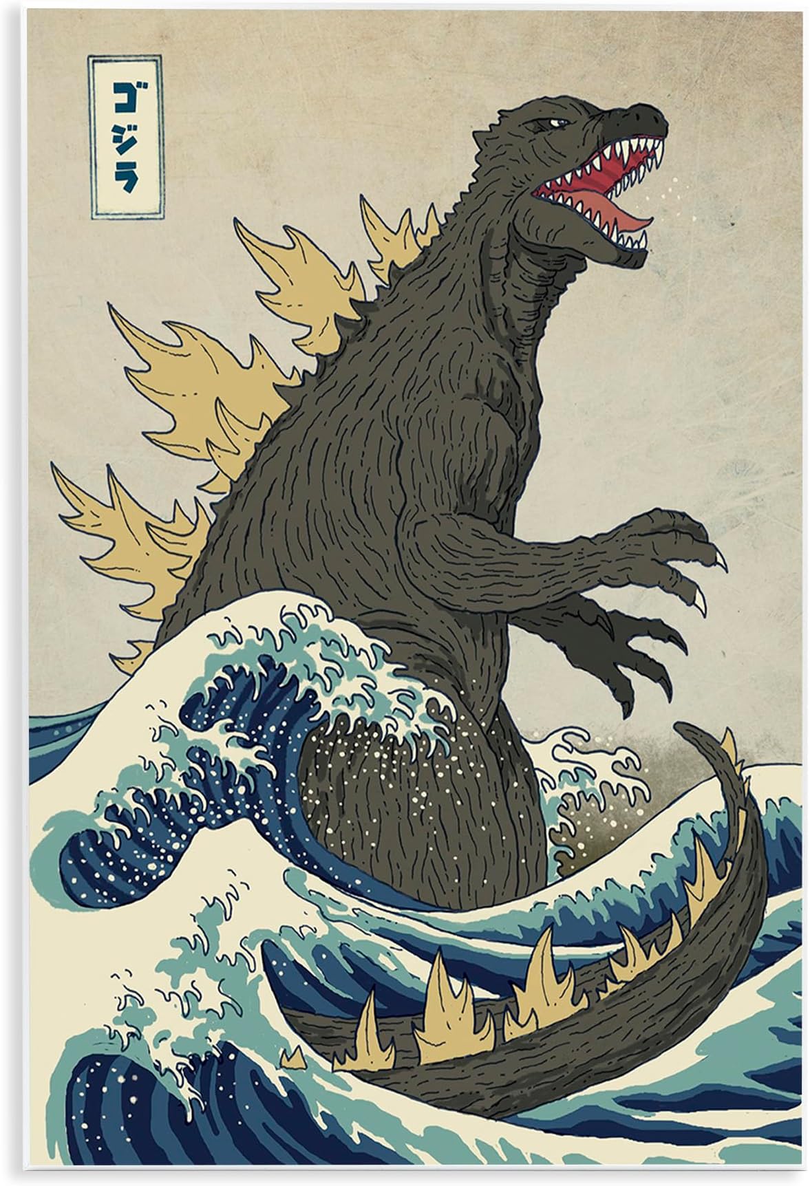 Amazon.com: Trends International Godzilla - Great Wave Wall Poster, 22 ...