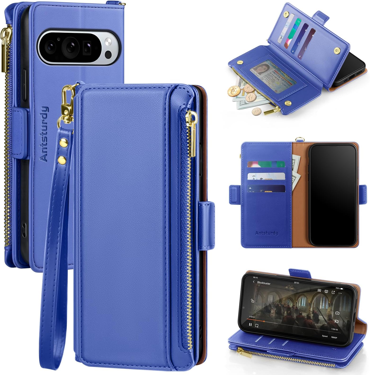 Amazon.com: Antsturdy Compatible with Google Pixel 9 5G Wallet Case ...