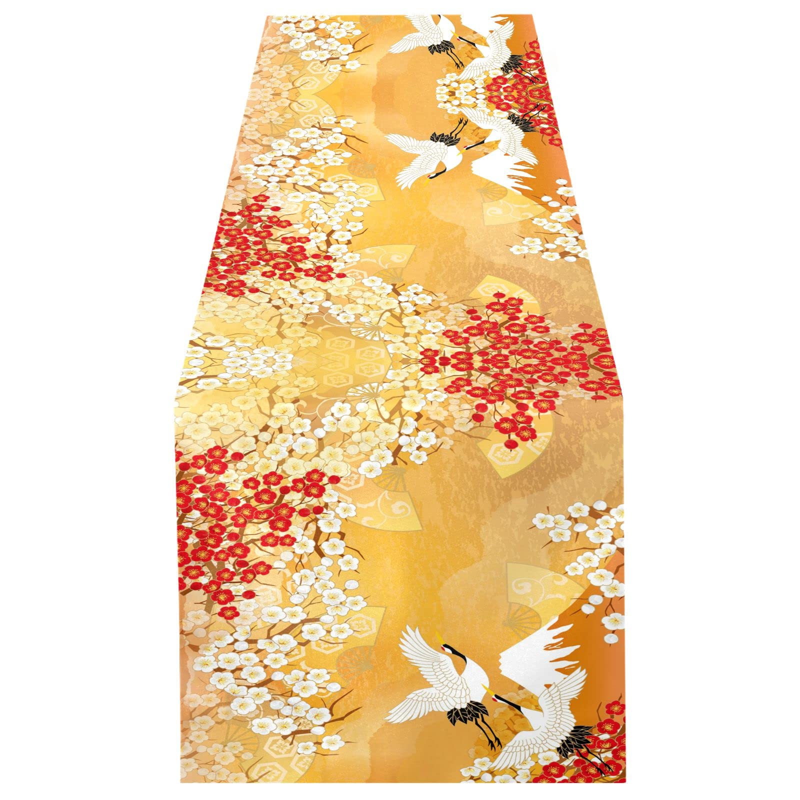 Amazon.com: ALAZA Double-Sided Japanese Kimono and Sakura Table Runner ...