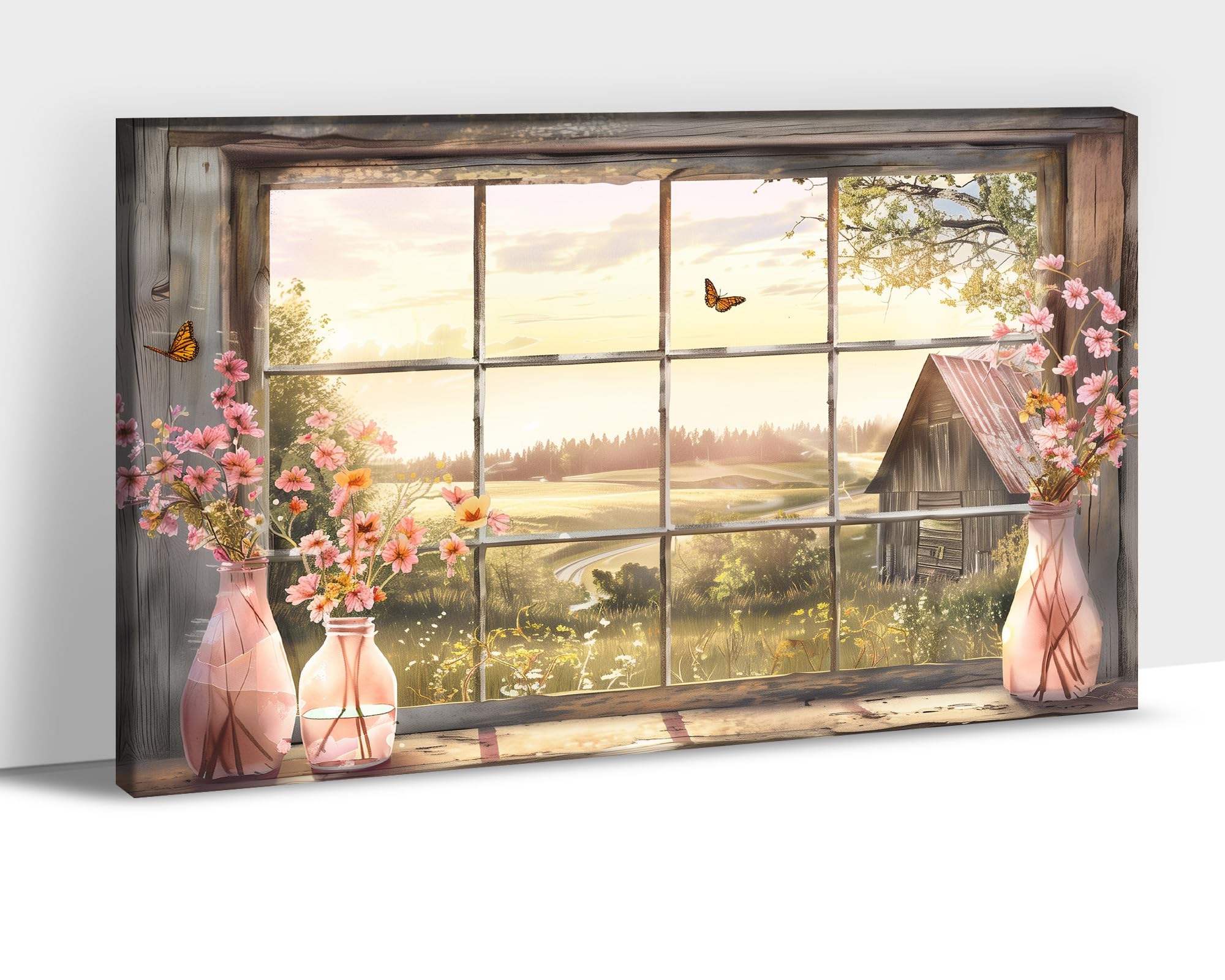 Amazon.com: Farmhouse Canvas Wall Art, Farmhouse Barn Prints, Vintage ...