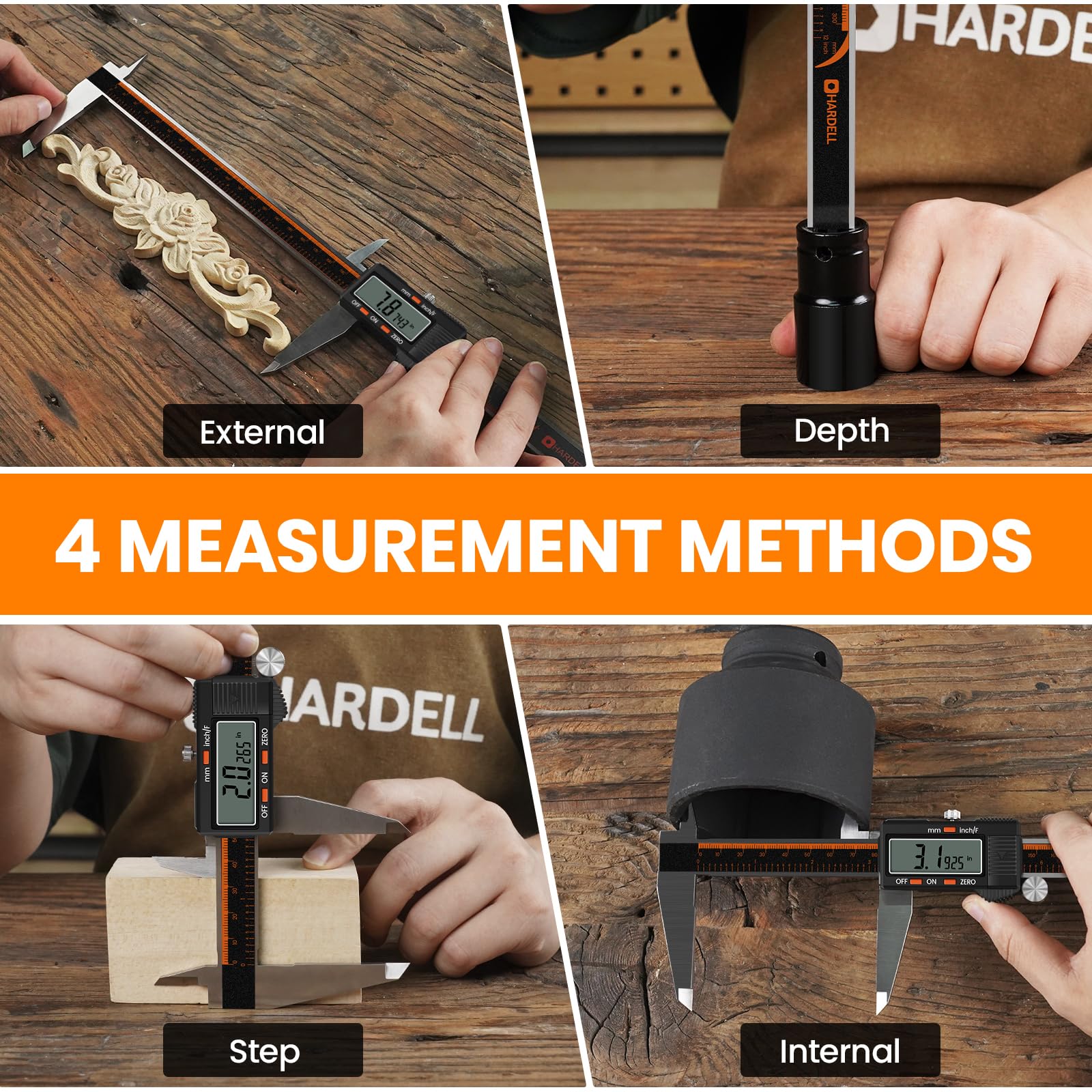 Snapklik.com : HARDELL Digital Caliper 12 Inch, Stainless Steel Caliper ...