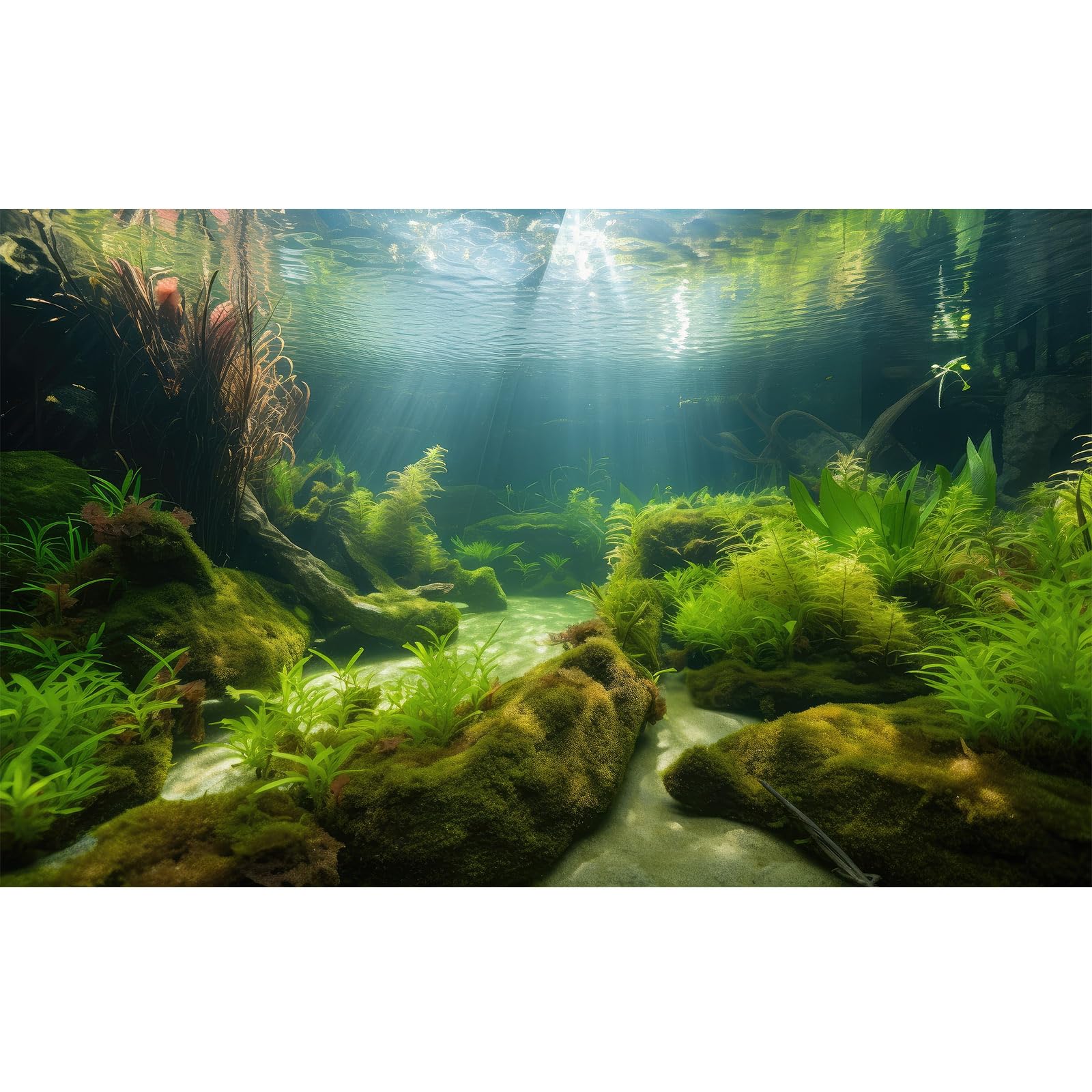 Amazon.com : Riivvdise Ocean Floor Fish Tank Background Underwater ...