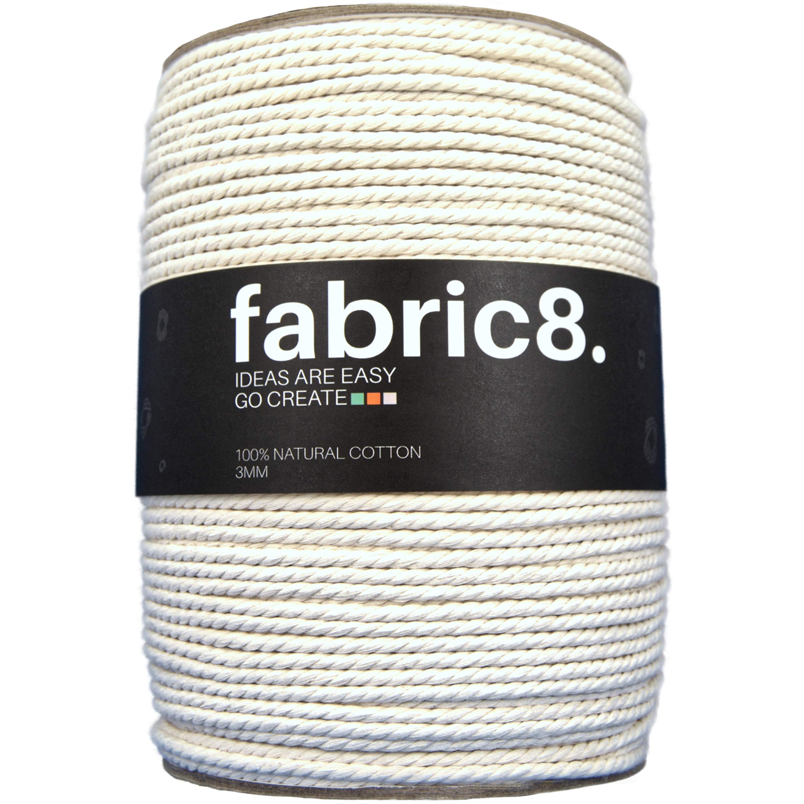 Fabric8 Macrame Cord 3mm X 230 Meters 100 Natural Unbleached ...