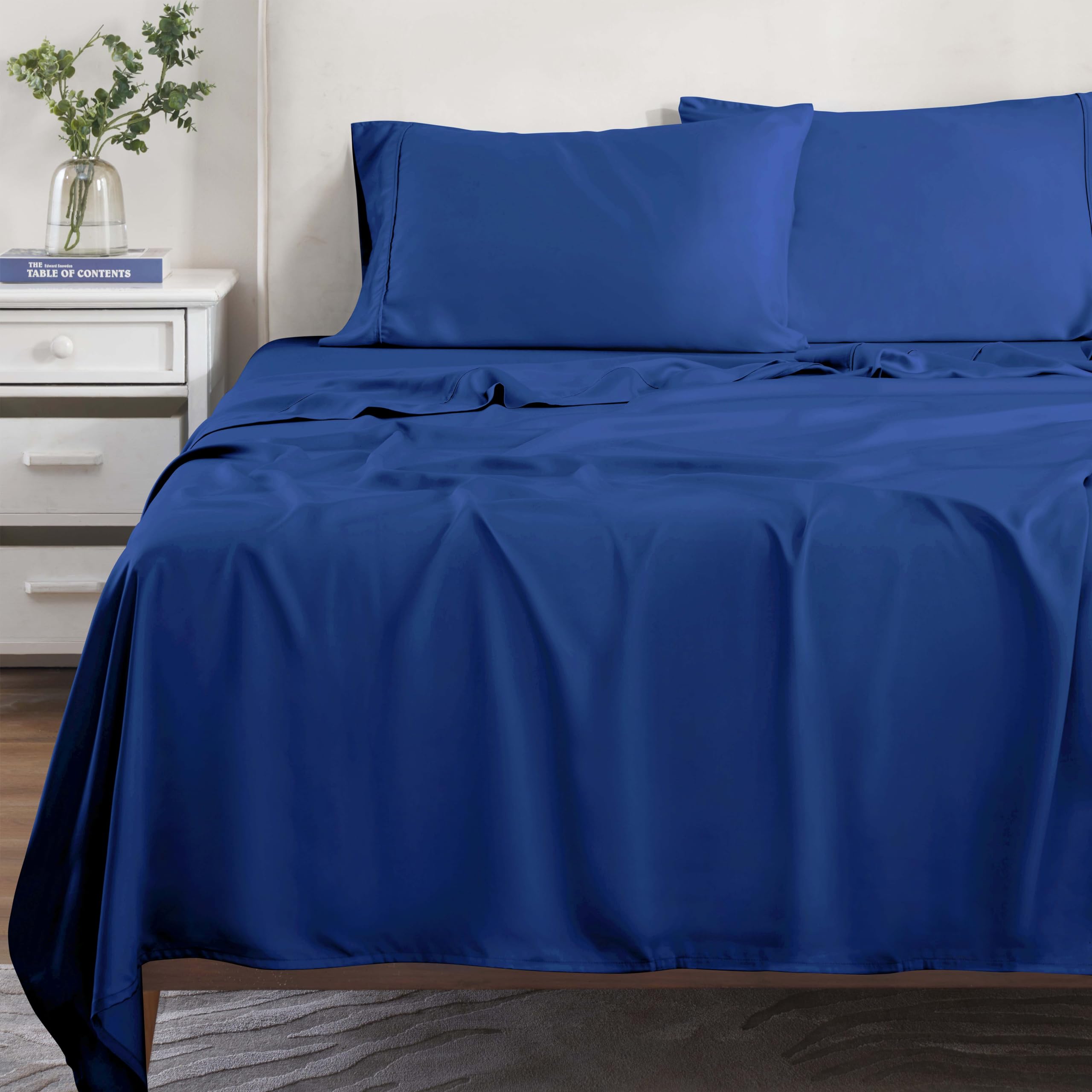Amazon.com: Superior Modal from Beechwood 300 Thread Bed Sheet Set, 1 ...