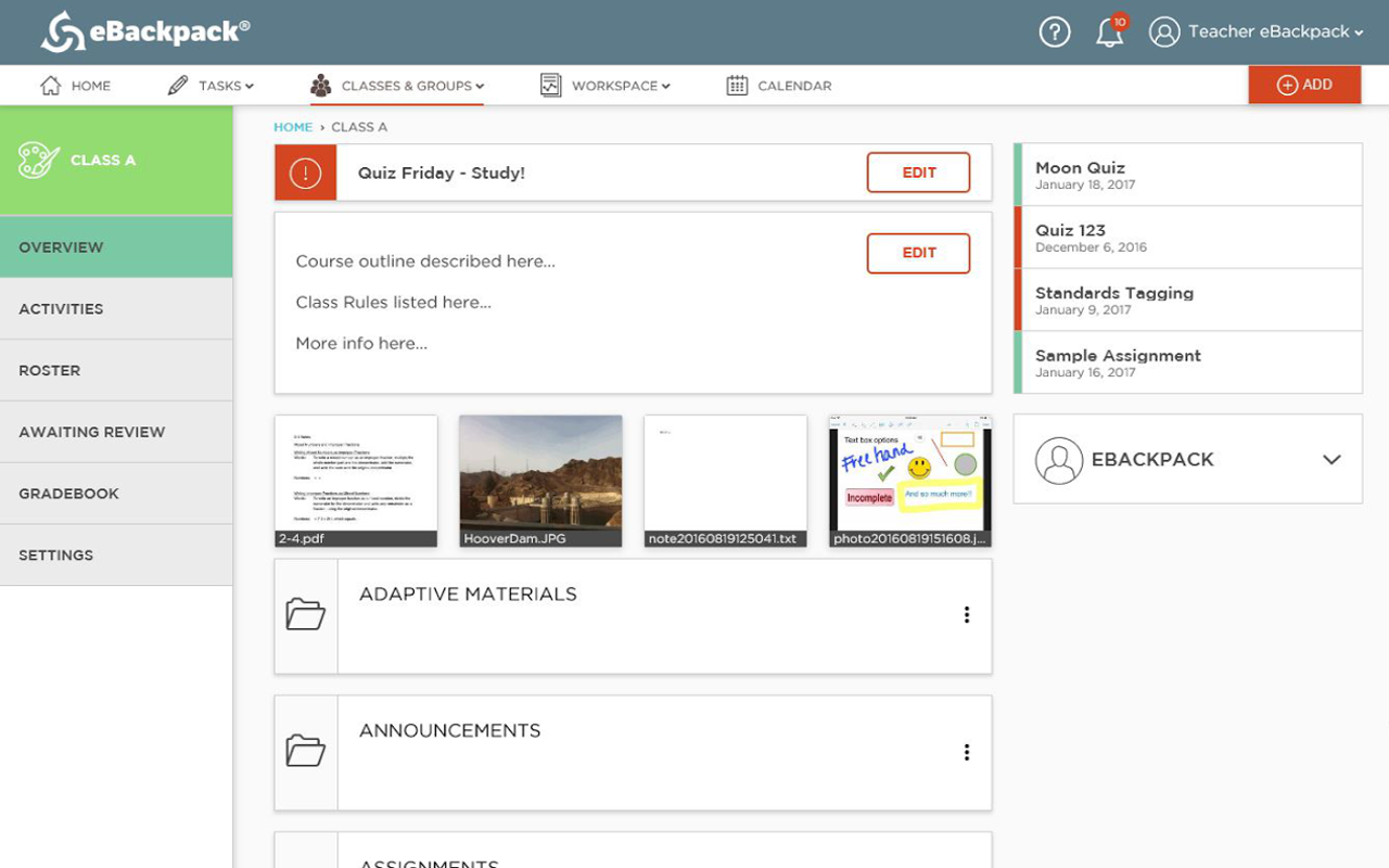 eBackpack - App on Amazon Appstore