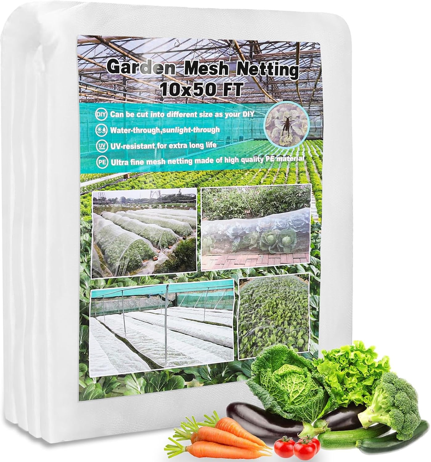 Garden Netting 10 * 50 FT Ultra Fine Mesh Netting Protection Plant ...