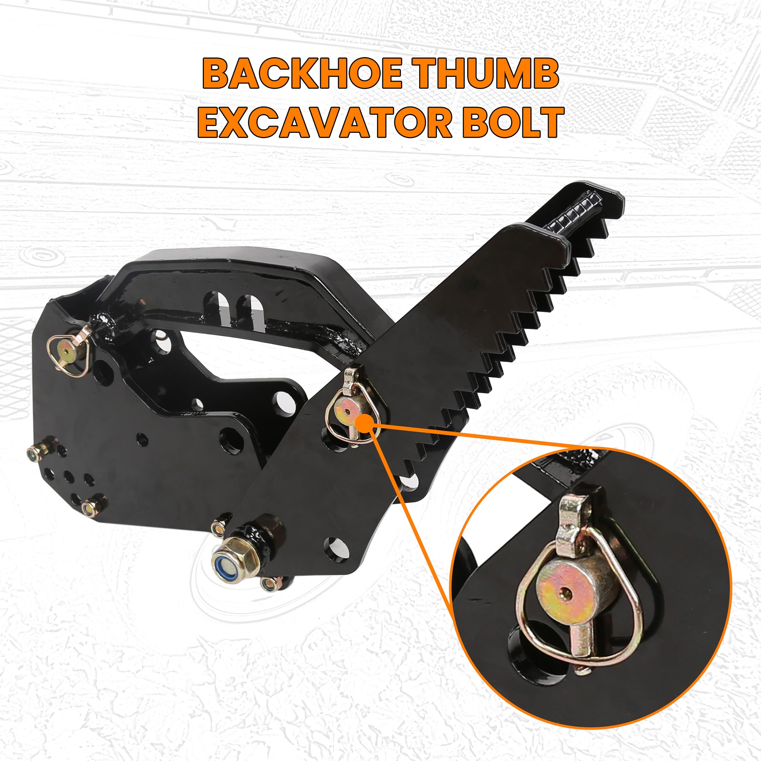 Backhoe Thumb Excavator Bolt On Universal Claw Tractor Attachment ...