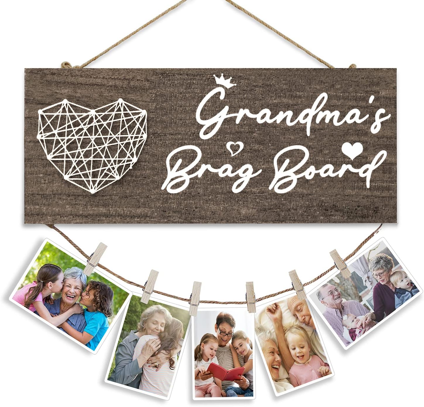 Amazon.com: Uyayippk Grandma Brag Board Nanny Photo Holder Gifts For ...