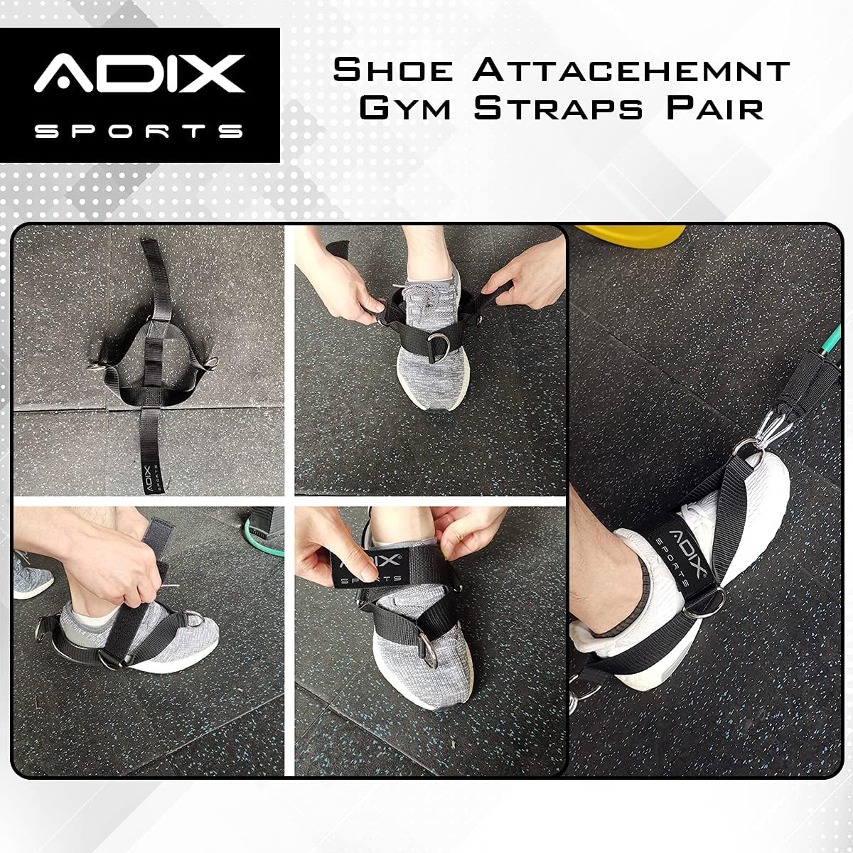 ADIX Sports – 2 PCS Fitness Attachment Ankle Straps Glute Kickback Leg ...