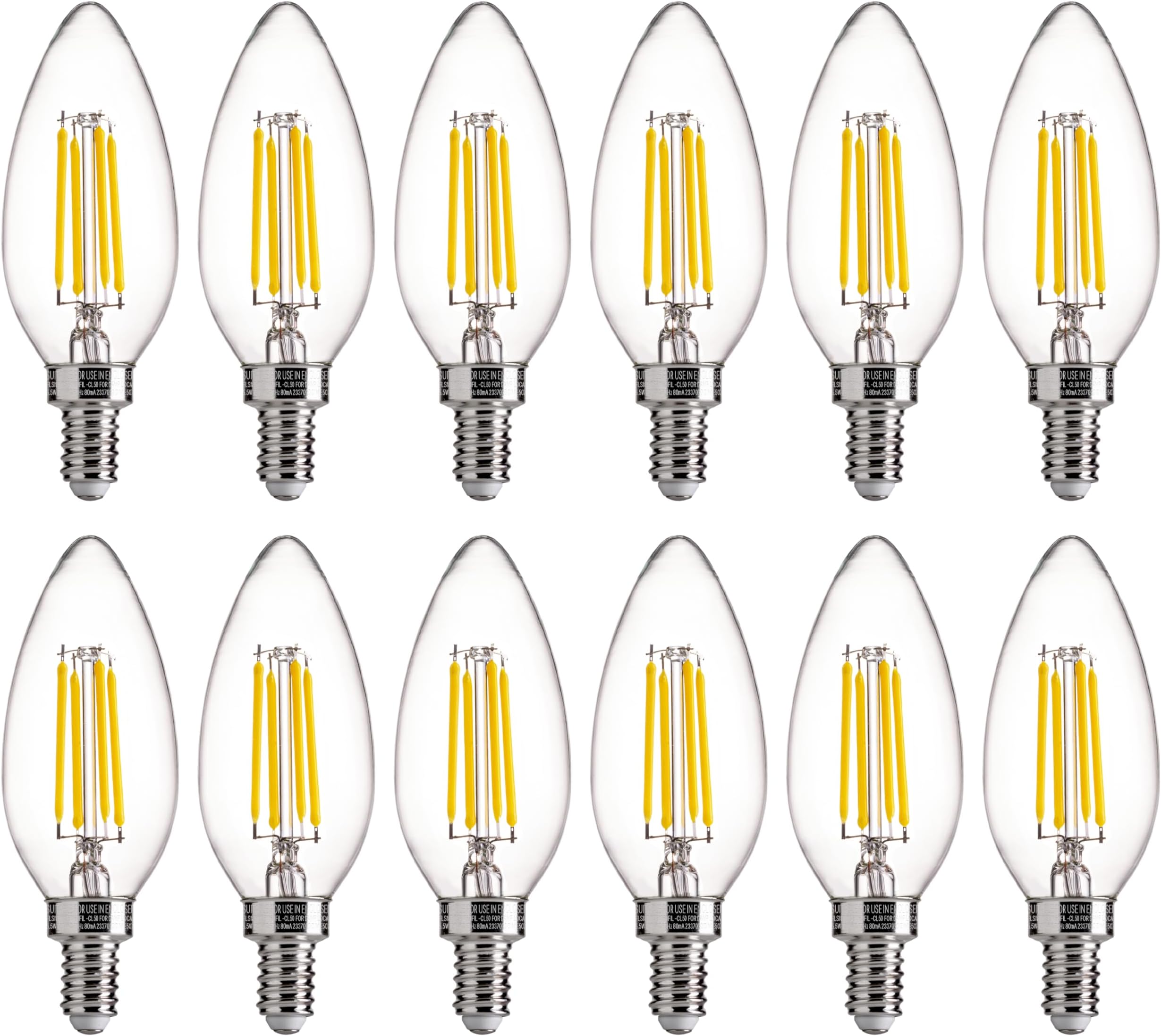 Amazon.com: AIELIT B11 E12 LED Candelabra Bulb 25-Watt Equivalent ...