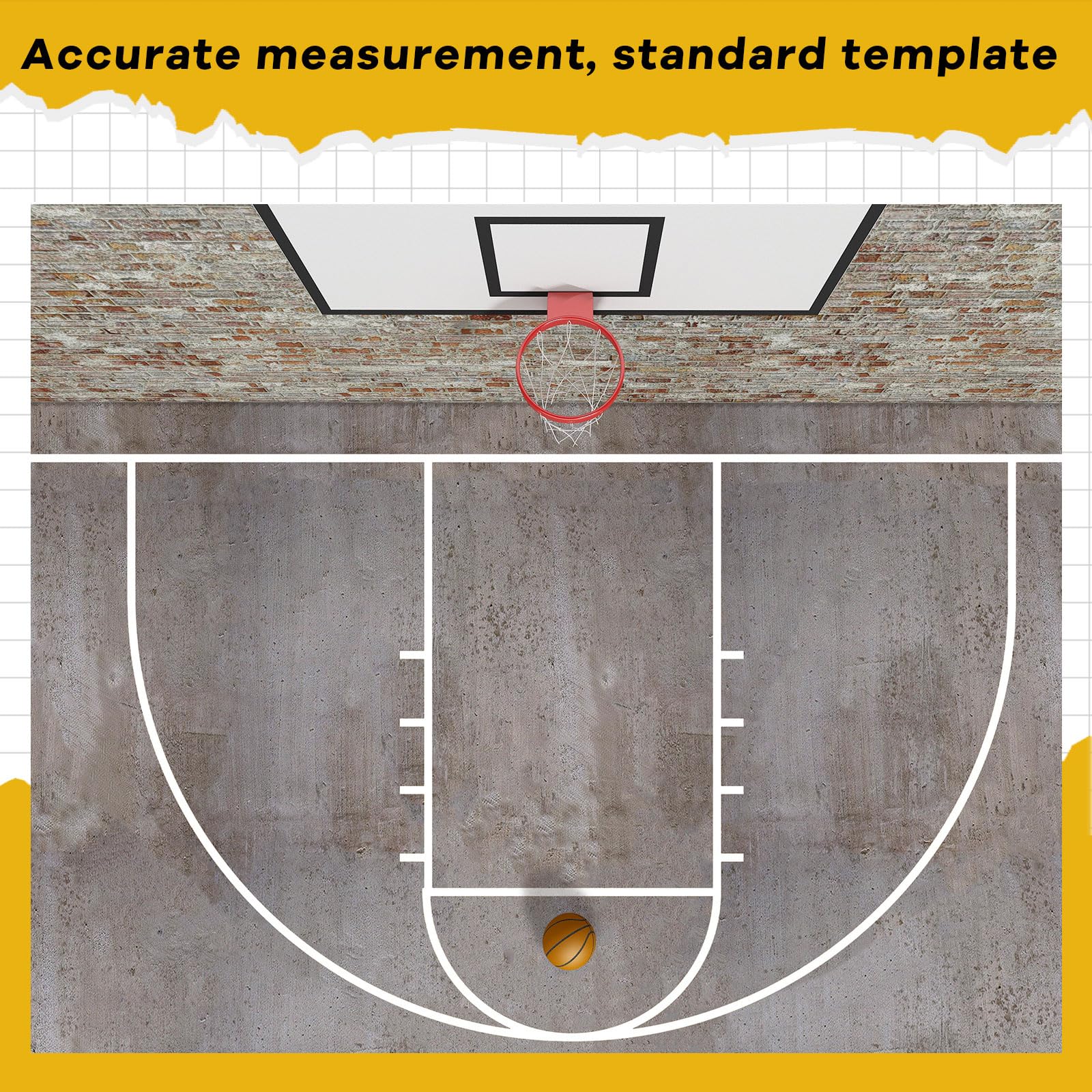 Basketball Court Layout Stencil Isometric Basketball Court Landing.