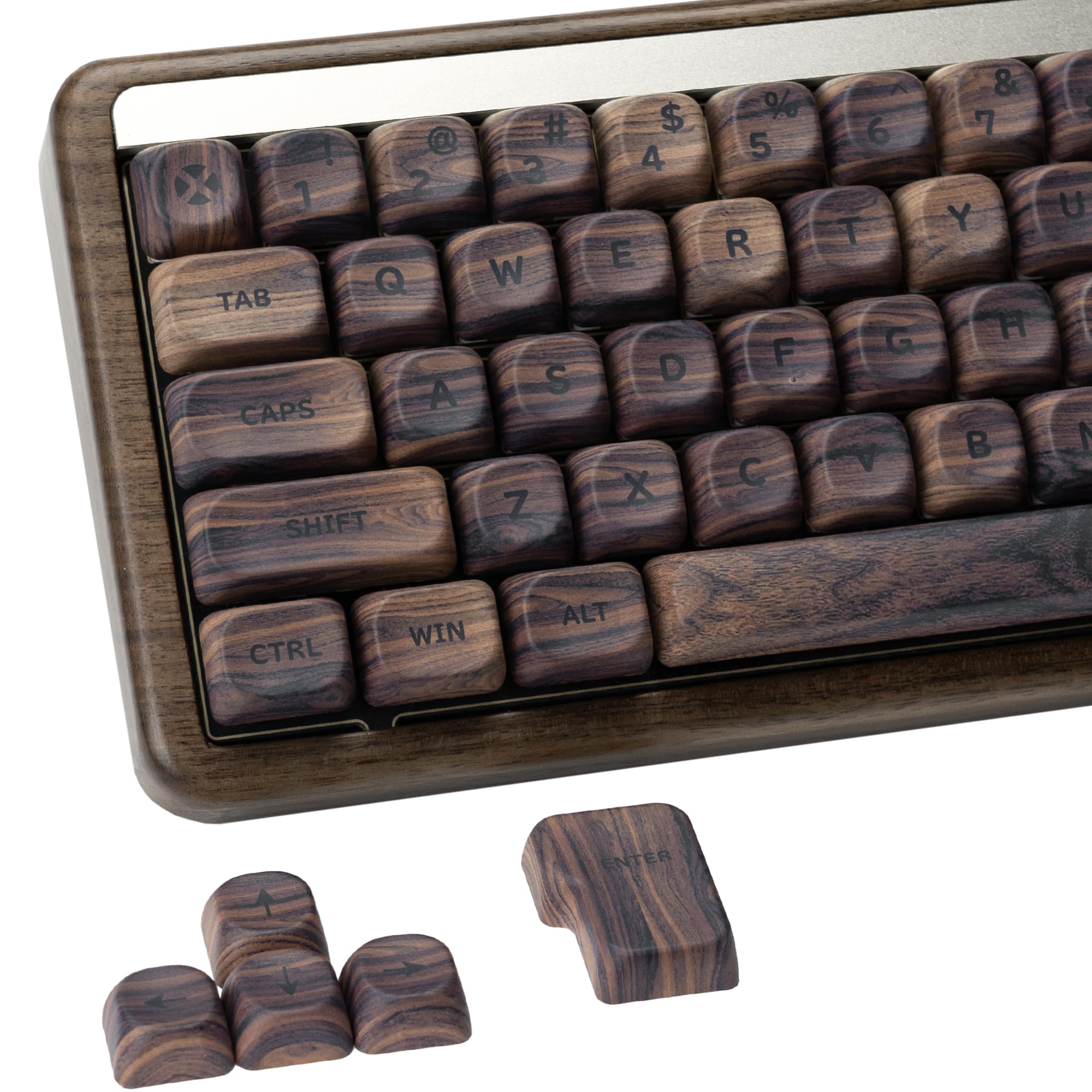 Amazon.com: OHY Wood Keycaps, XVX MOA Keycaps PBT Double-Shot 130 pcs ...