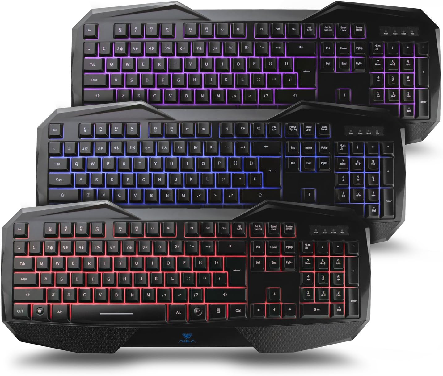 Amazon.com: AULA LED Backlit Gaming Keyboard (3 Colorways) : Electronics