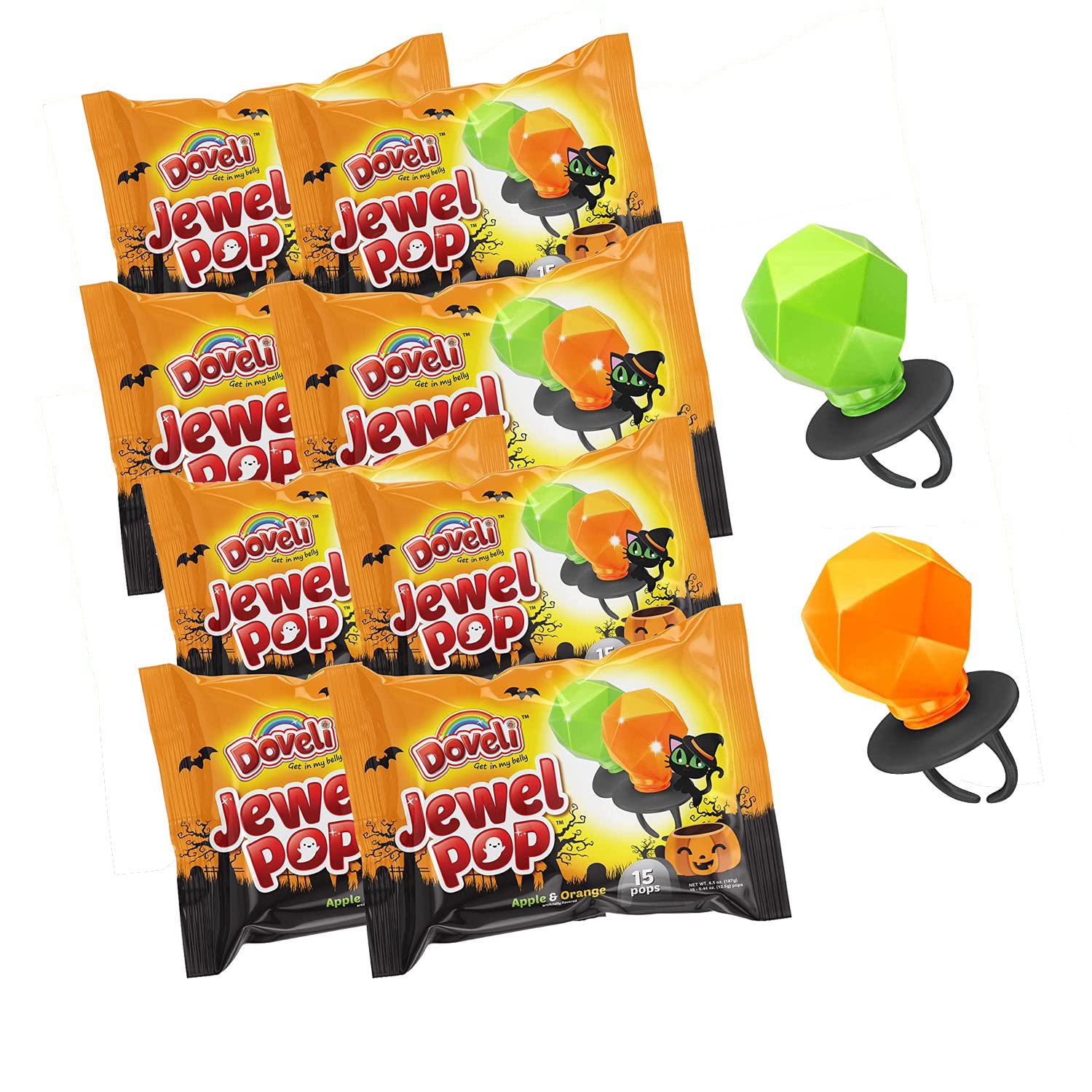Amazon.com : Doveli Halloween Jewel Pops, 120 Halloween Suckers Green ...