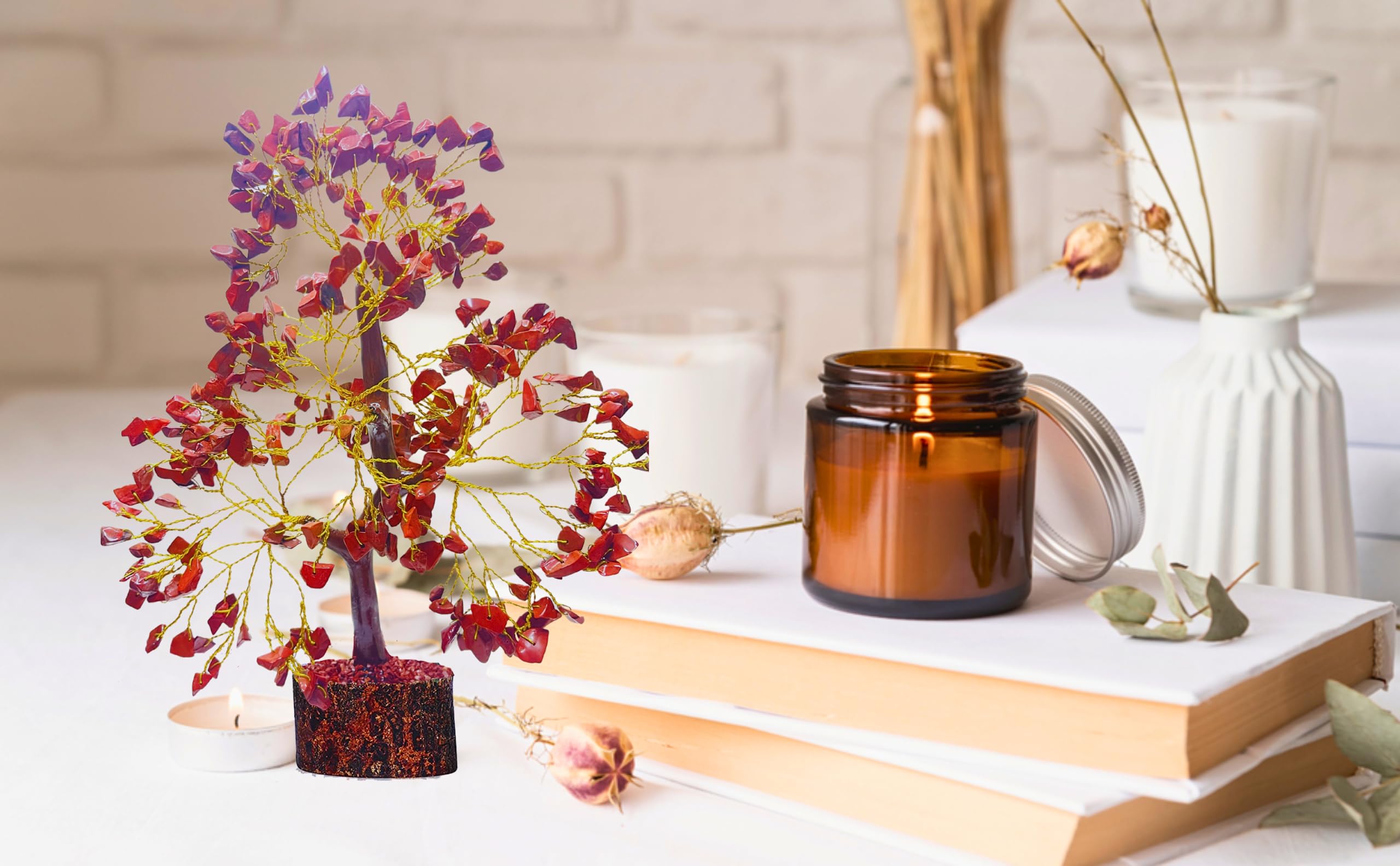 Jasper Tree Flower YATSKIA Red Jasper Crystal Tree Of Life: Spiritual