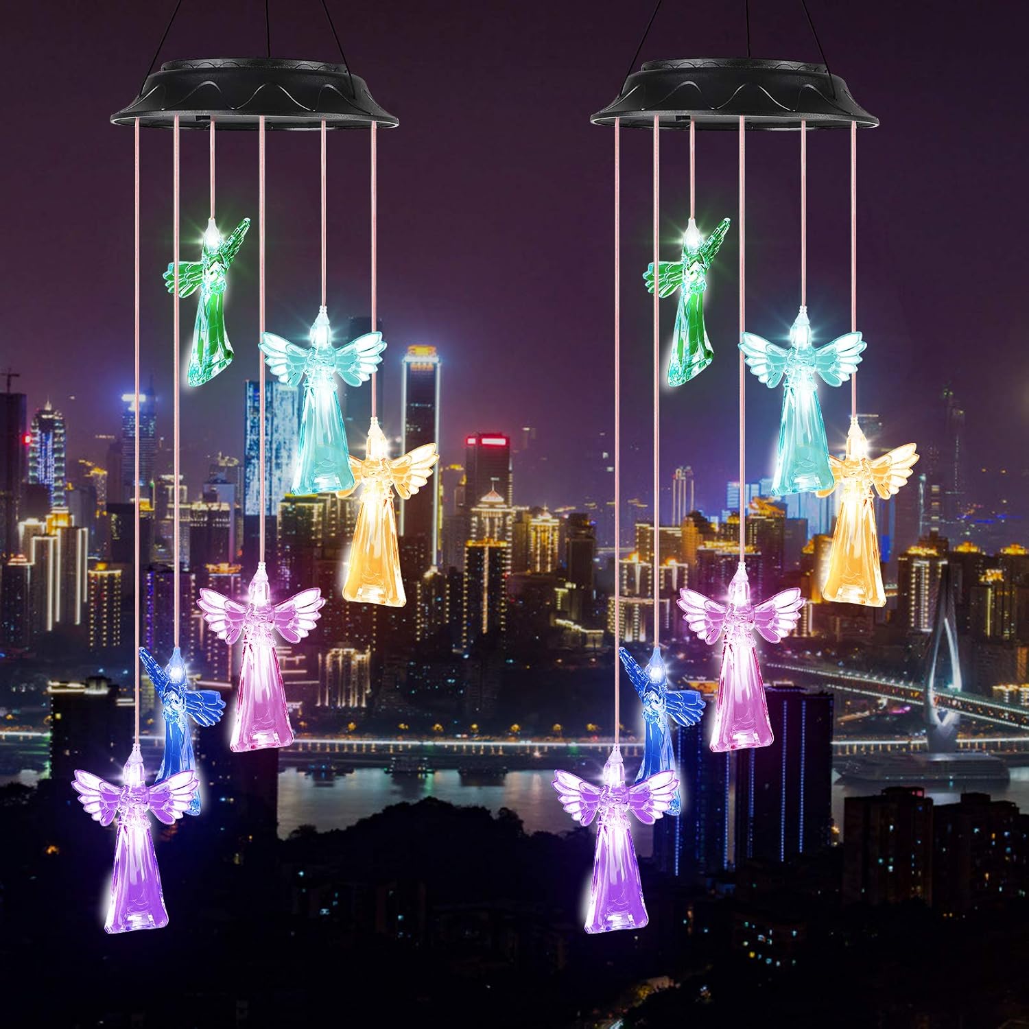 Amazon.com : Zeonetak Solar Wind Chimes, Solar Outdoor Wind Chimes ...