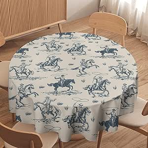 Amazon.com: GoDazzling Vintage Western Cowboy Round Tablecloth, West ...