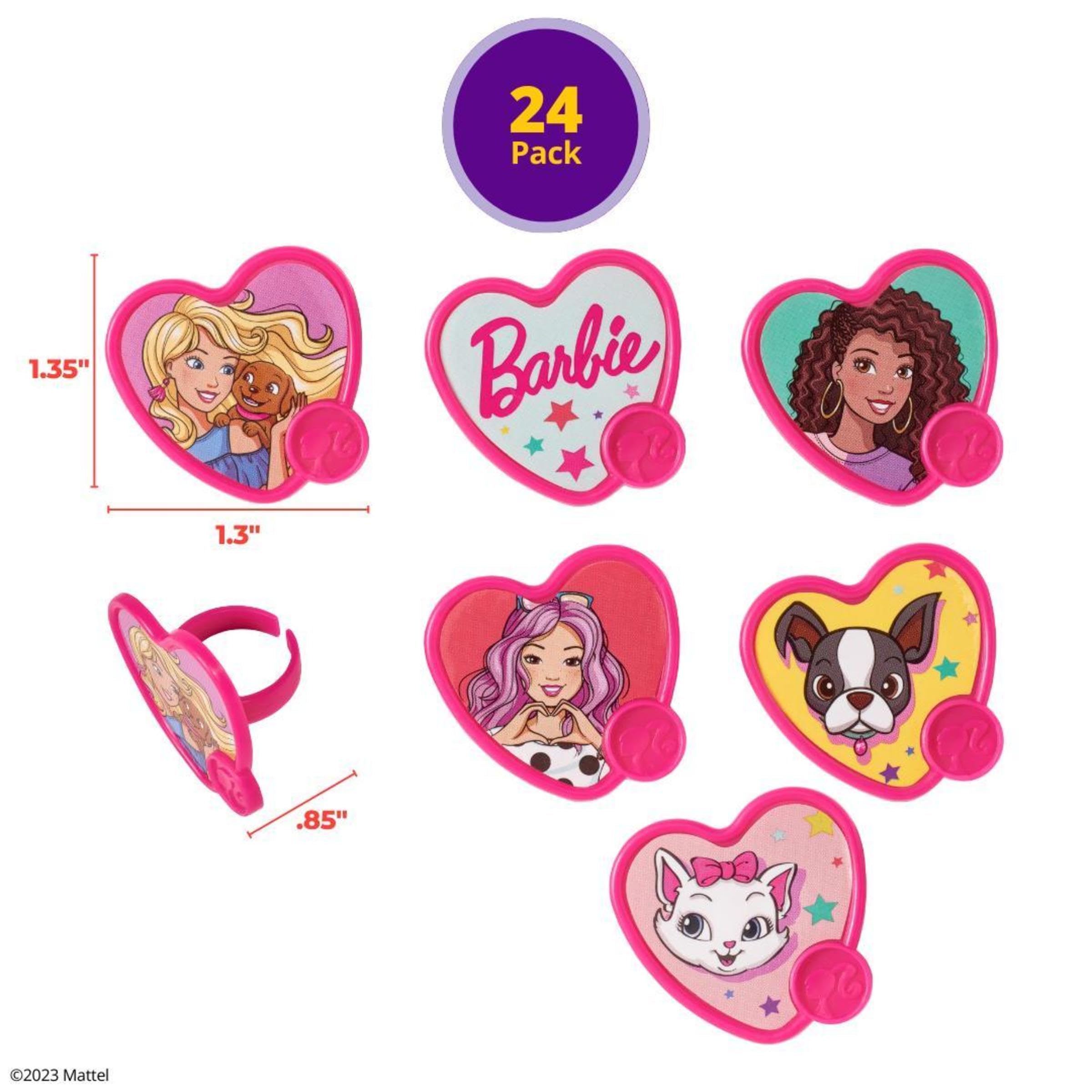 Snapklik.com : DecoPac Barbie Be The Future Rings, Pink Heart Shaped ...
