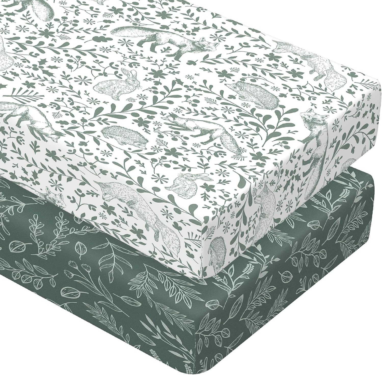 Amazon.com : Peryiter 2 Pack Crib Sheets for Girls Boys Coquette Bed ...