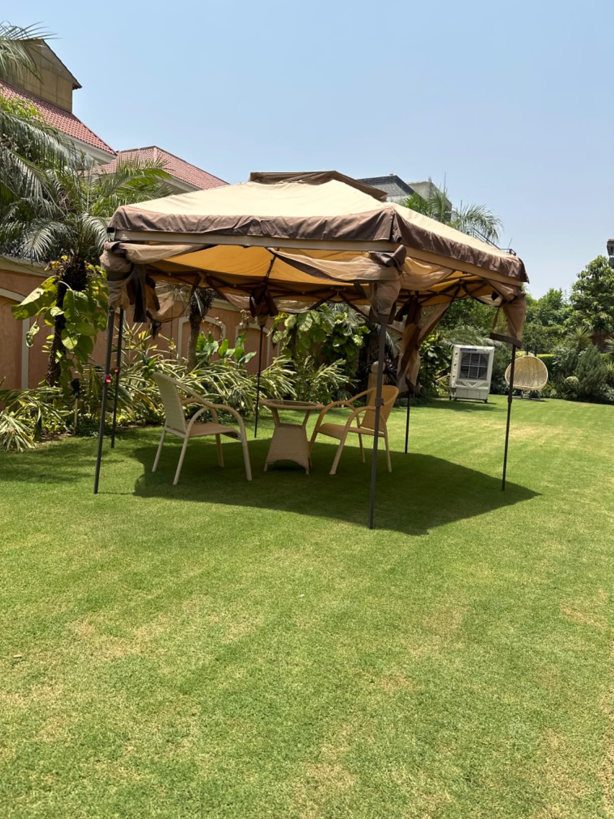 Invezo 13 x 13 feet Hexagonal Pop Up Garden Gazebo with Mosquito ...