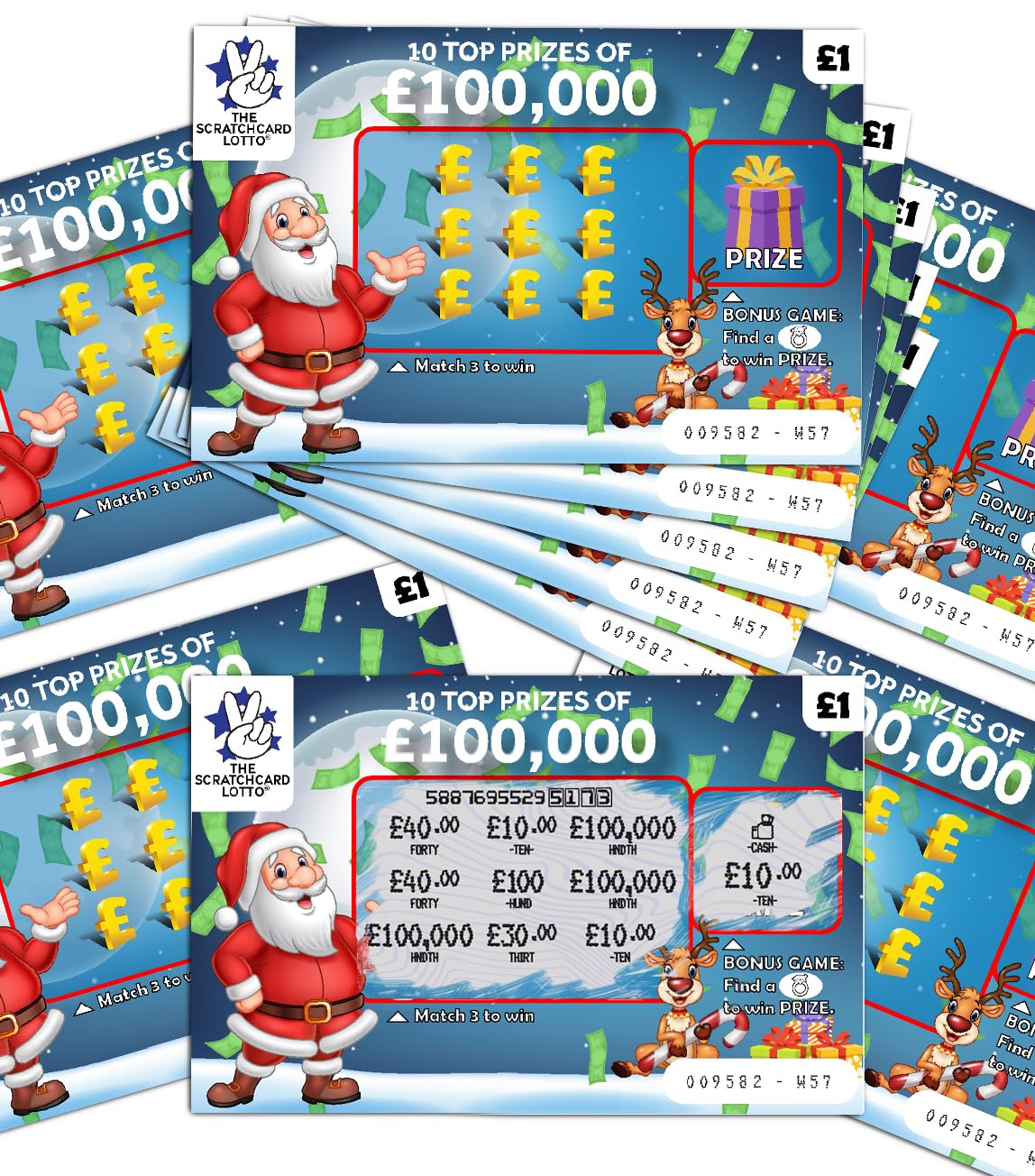 Buy Lets Go Crimbo Pack of 12 Christmas Prank Joke Lottery Scratch ...