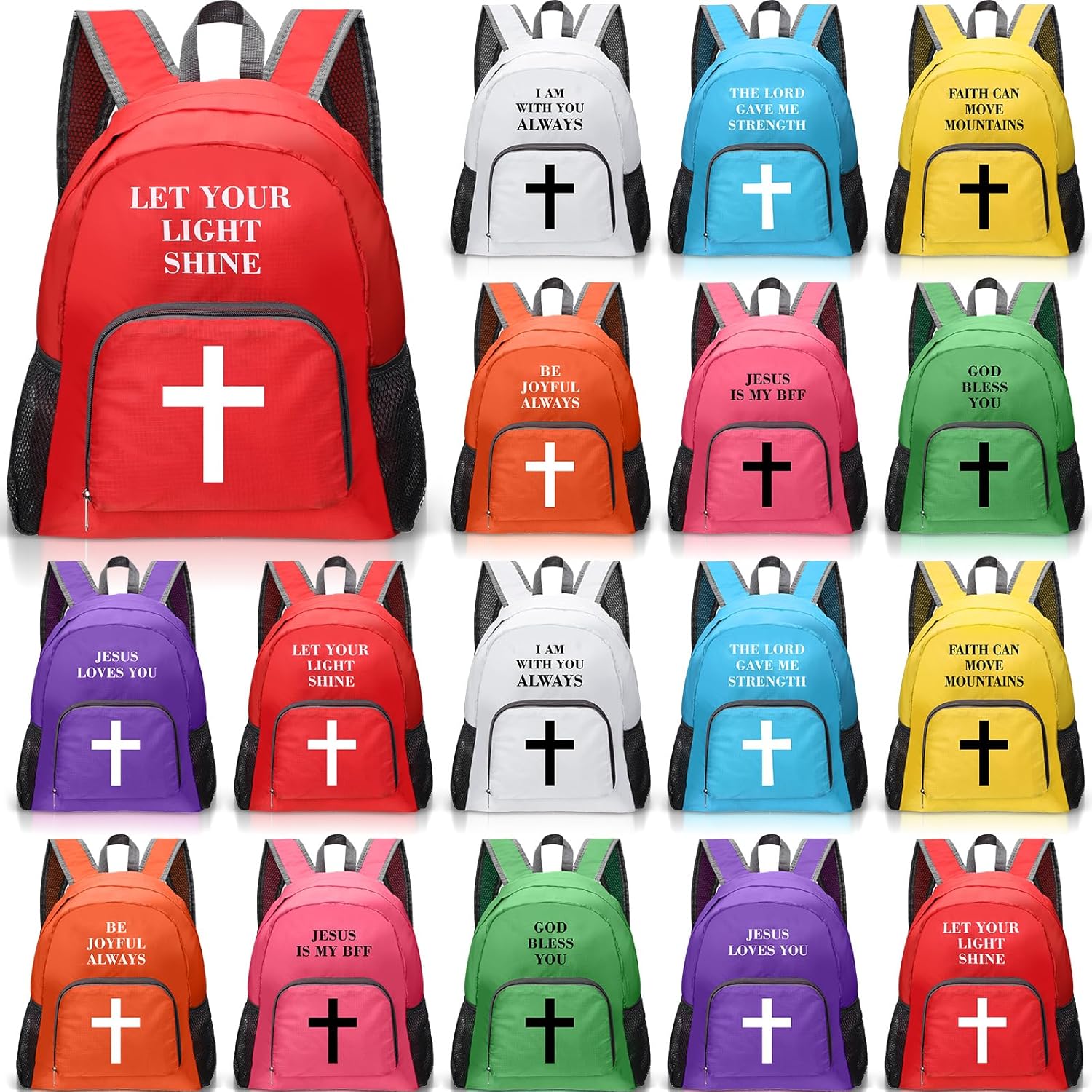 Amazon.com | Shinylin Christian Gifts Backpacks 17" Bible Verse ...