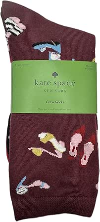 Amazon.com: Kate Spade 3 Pack Crew Socks Red Multi : Clothing, Shoes ...