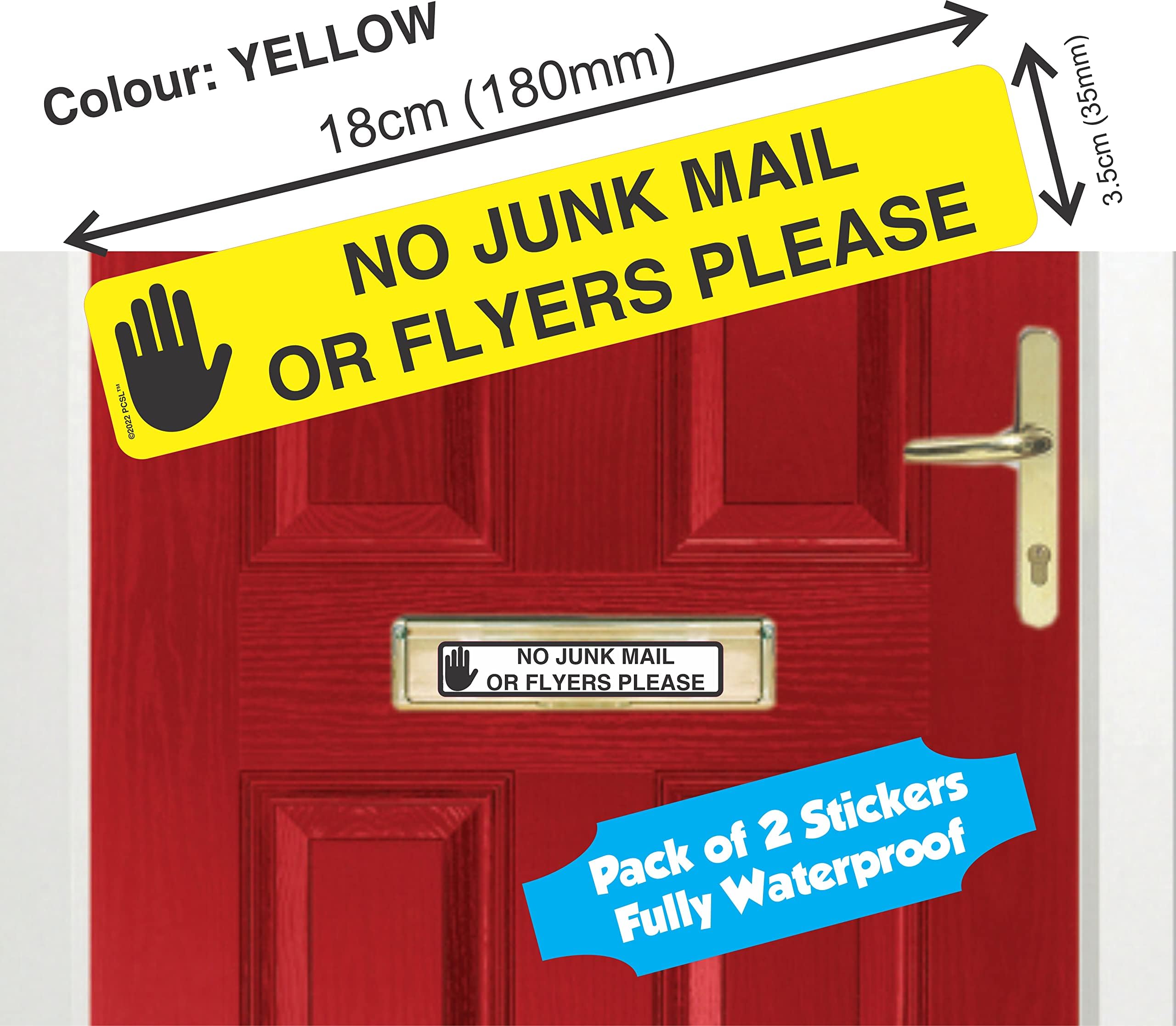 No Junk Mail Sticker/Self Adhesive Sign - Cold Calling/Leaflets ...