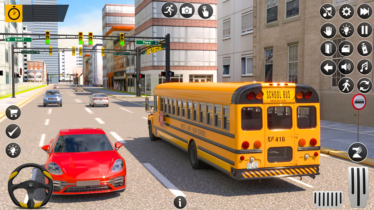 Crazy School Bus Driving Simulator 2024: School Bus City Passengers ...