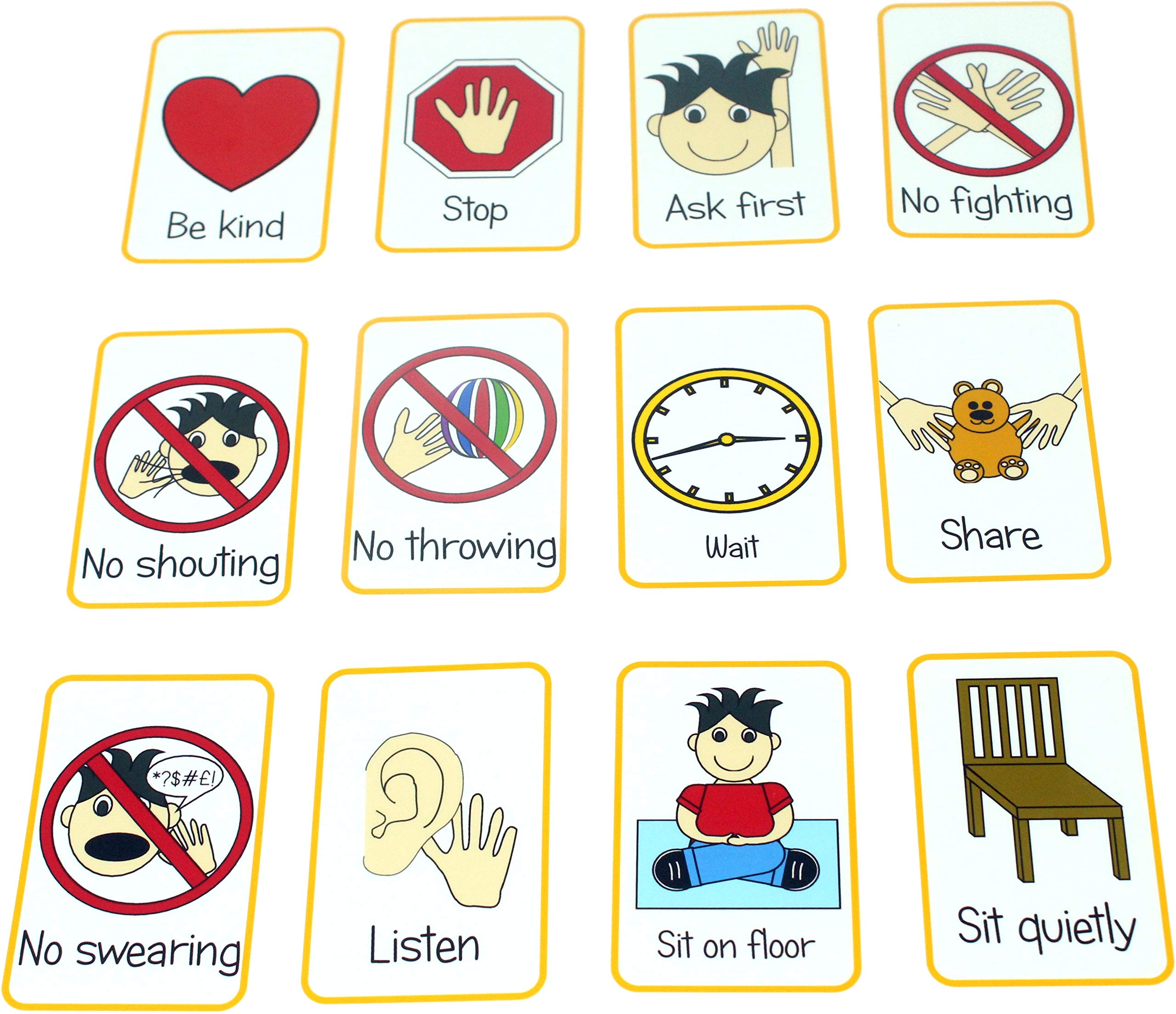 Buy Kids2learn Children s Behaviour Flash Cards Visual Non Verbal