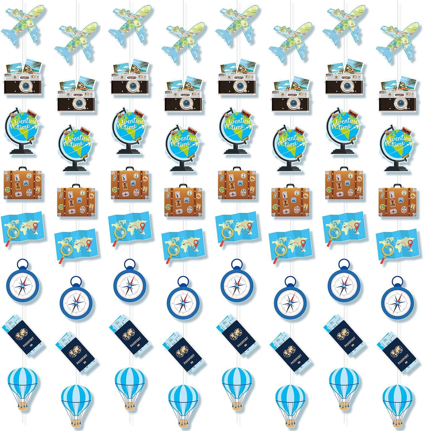 Amazon.com: Chinco 12 Pcs Theme Party Decorations Foil Hanging Party ...